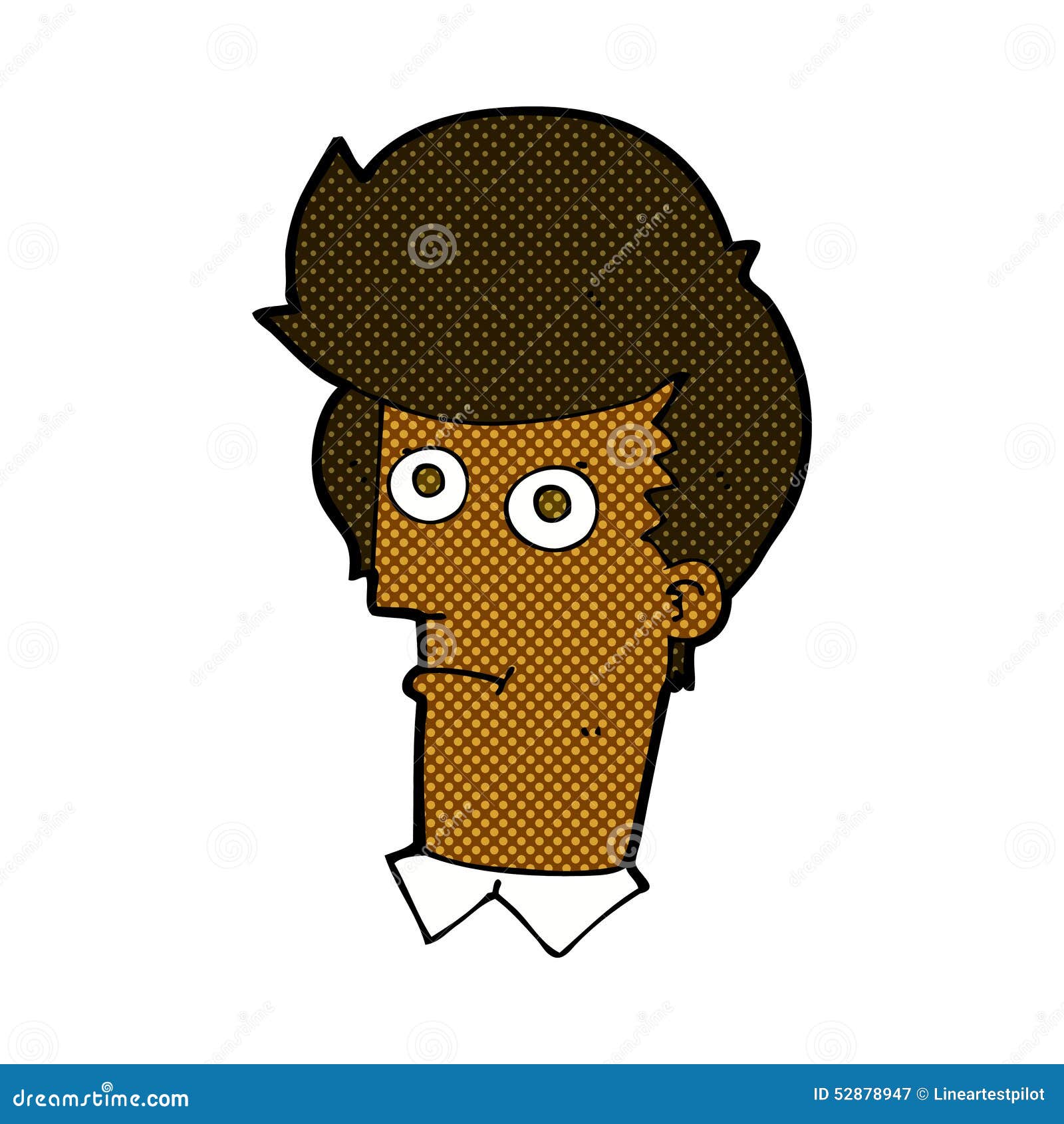 Comic cartoon staring face stock illustration. Illustration of cheerful ...