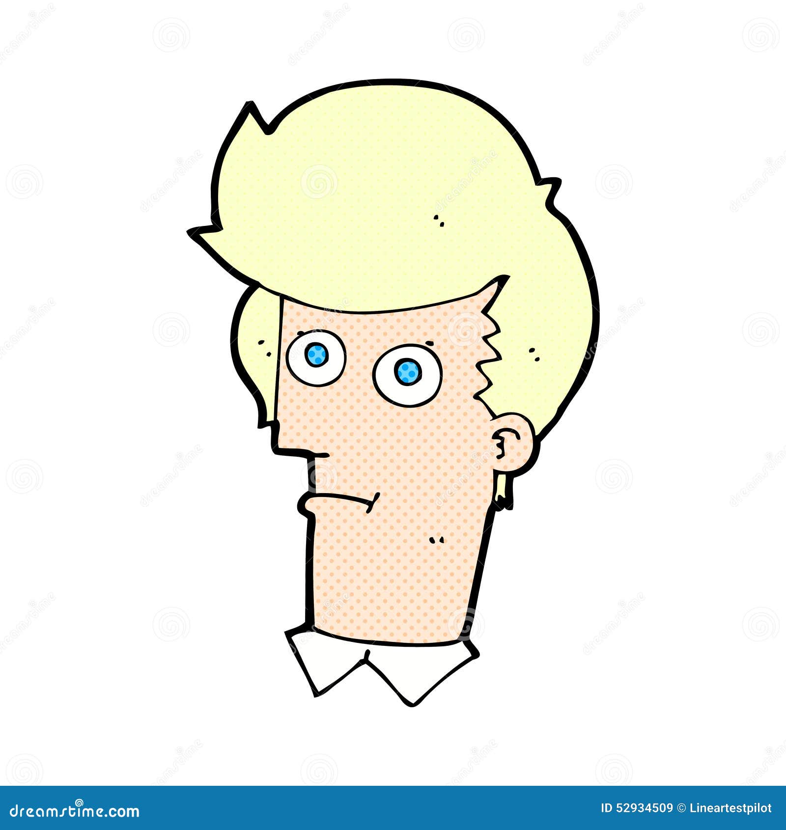 Comic cartoon staring face stock illustration. Illustration of silly ...