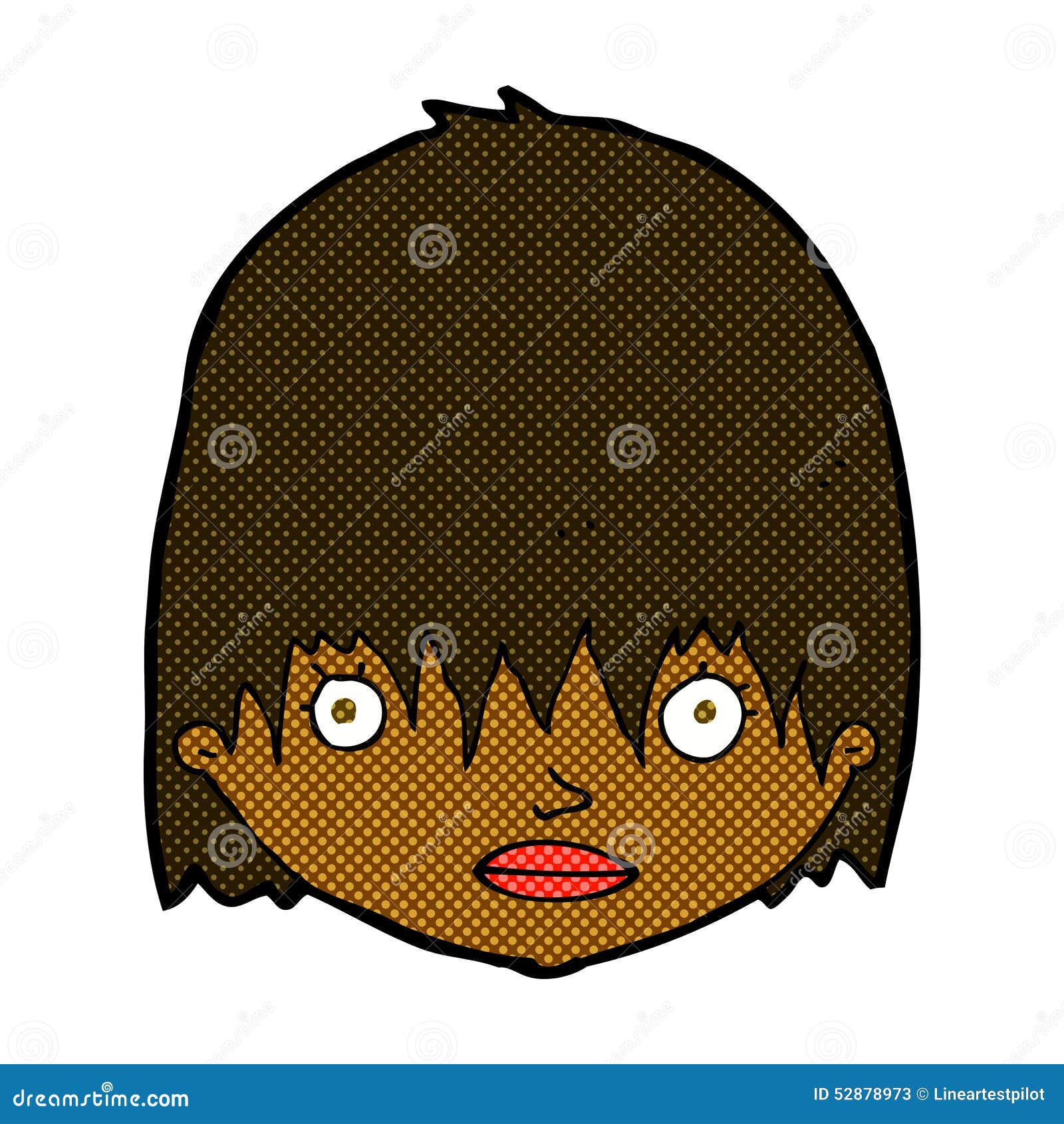 Comic Cartoon Staring Woman Stock Illustration - Illustration of female ...