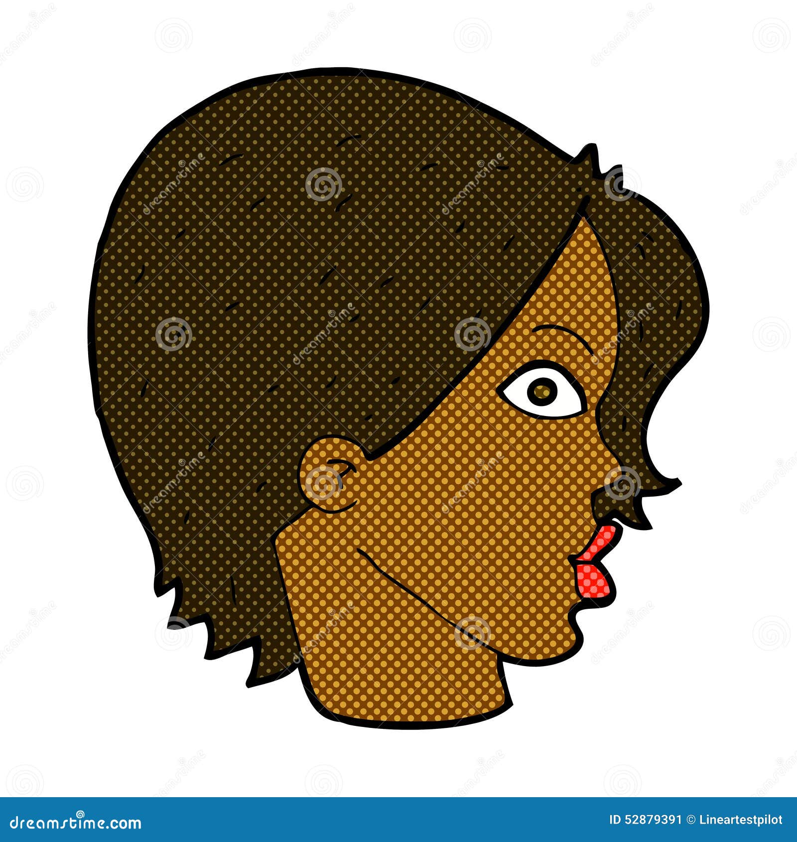 Comic Cartoon Staring Woman Stock Illustration - Illustration of ...