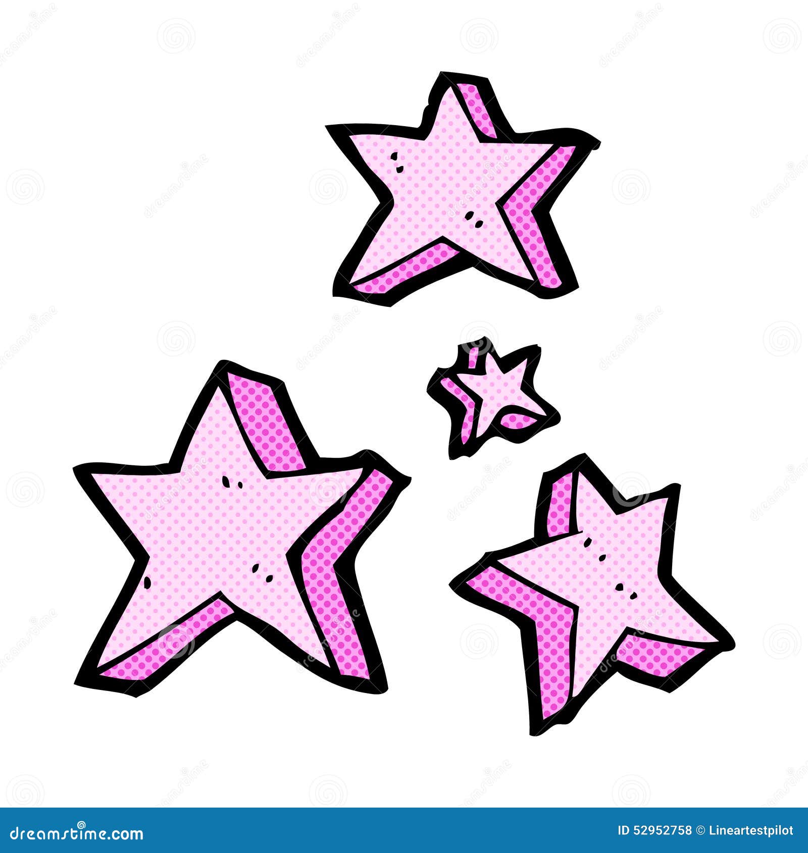 Comic cartoon stars stock illustration. Illustration of print - 52952758