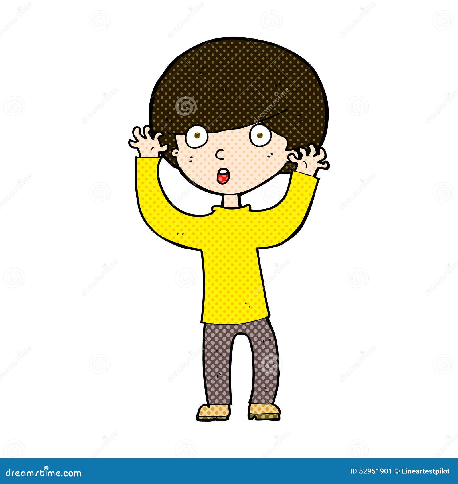 Cartoon Startled Man Vector Illustration | CartoonDealer.com #37036114