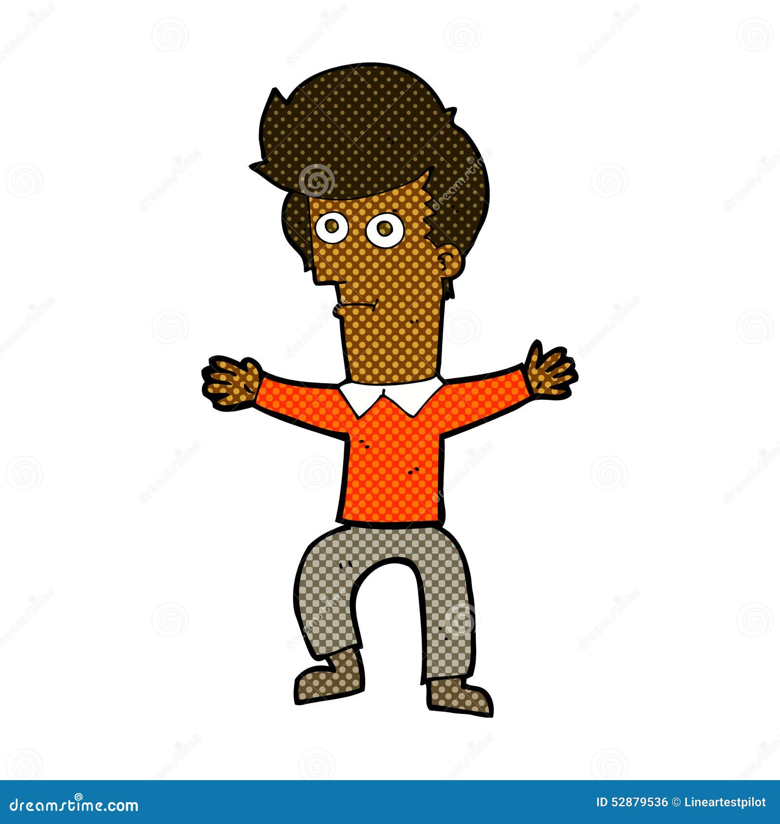 Comic cartoon startled man stock illustration. Illustration of book ...