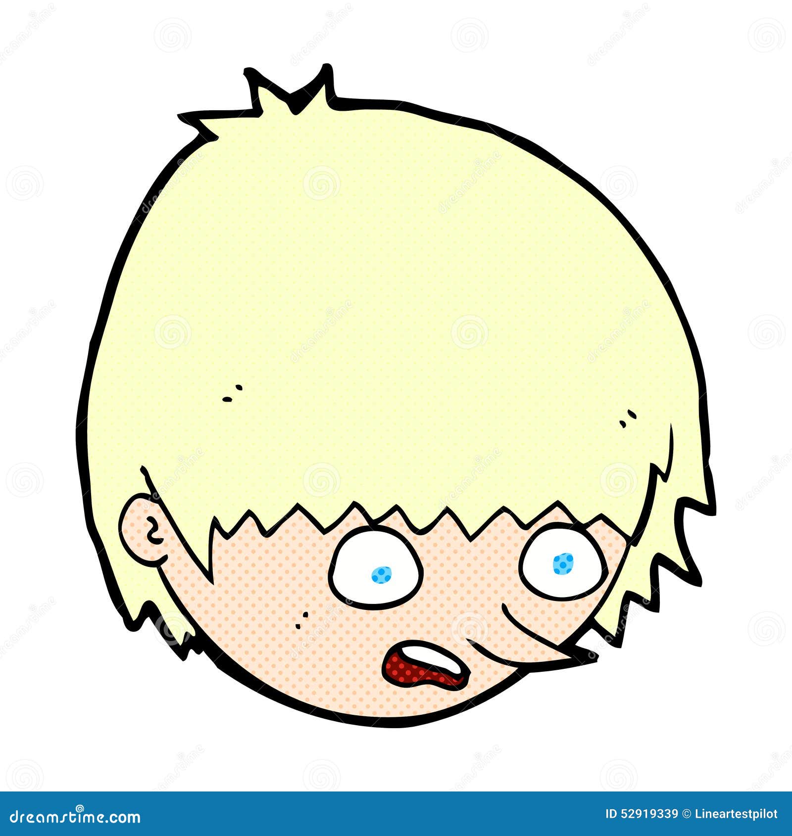Comic Cartoon Stressed Face Stock Illustration - Illustration of print ...