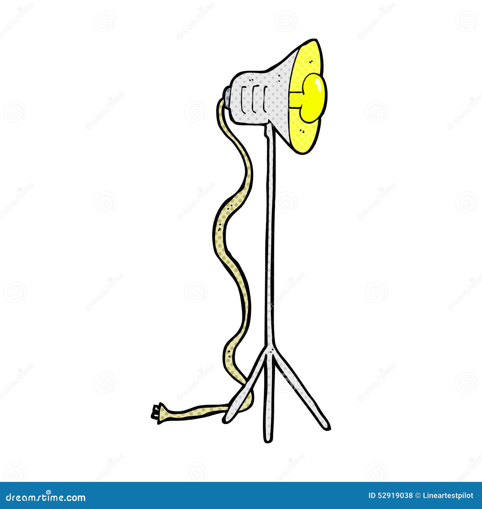 Comic Cartoon Studio Lamp Shining Stock Illustration - Illustration of ...