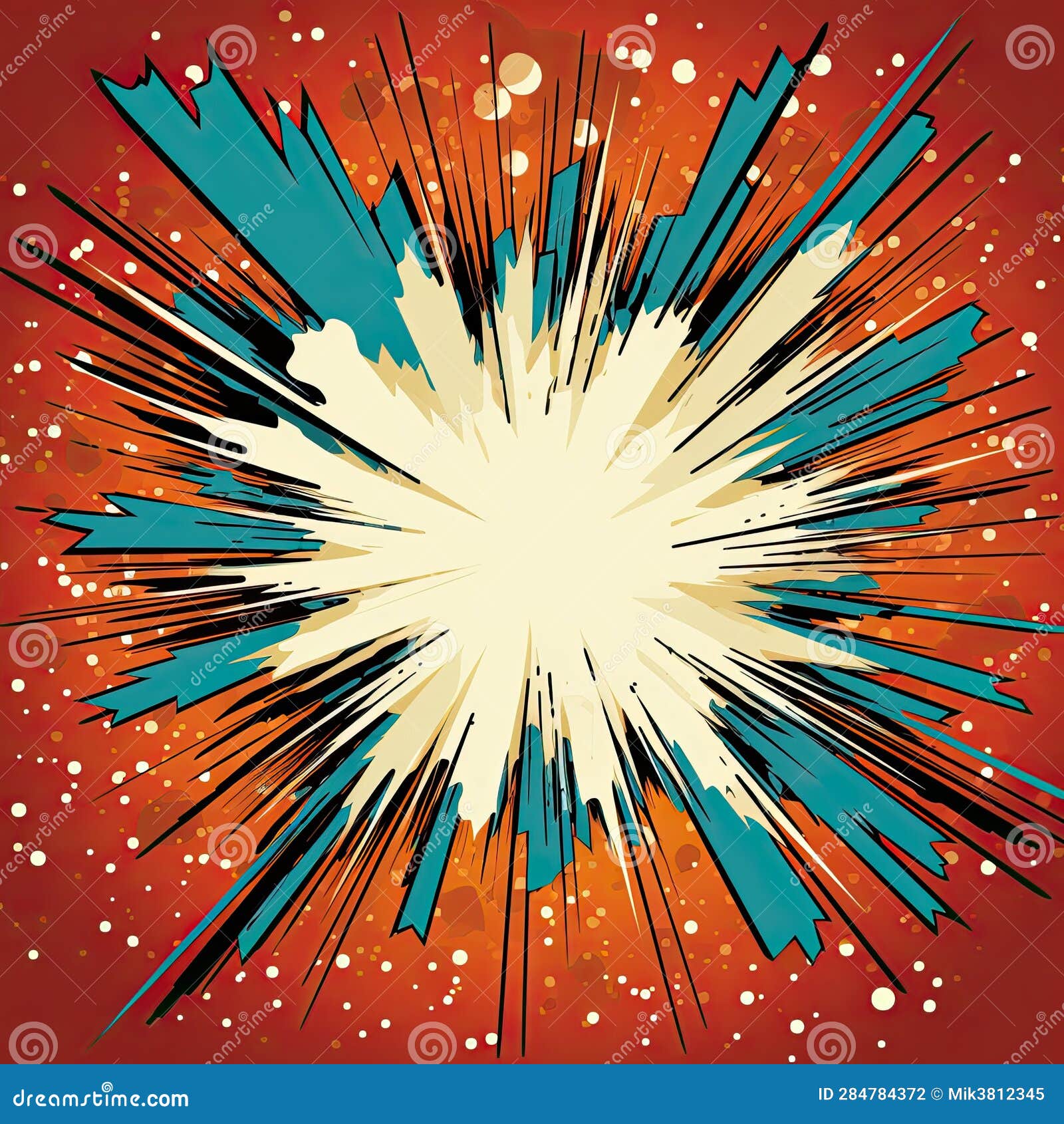 Comic and Cartoon Style Explosion. Stock Illustration - Illustration of ...