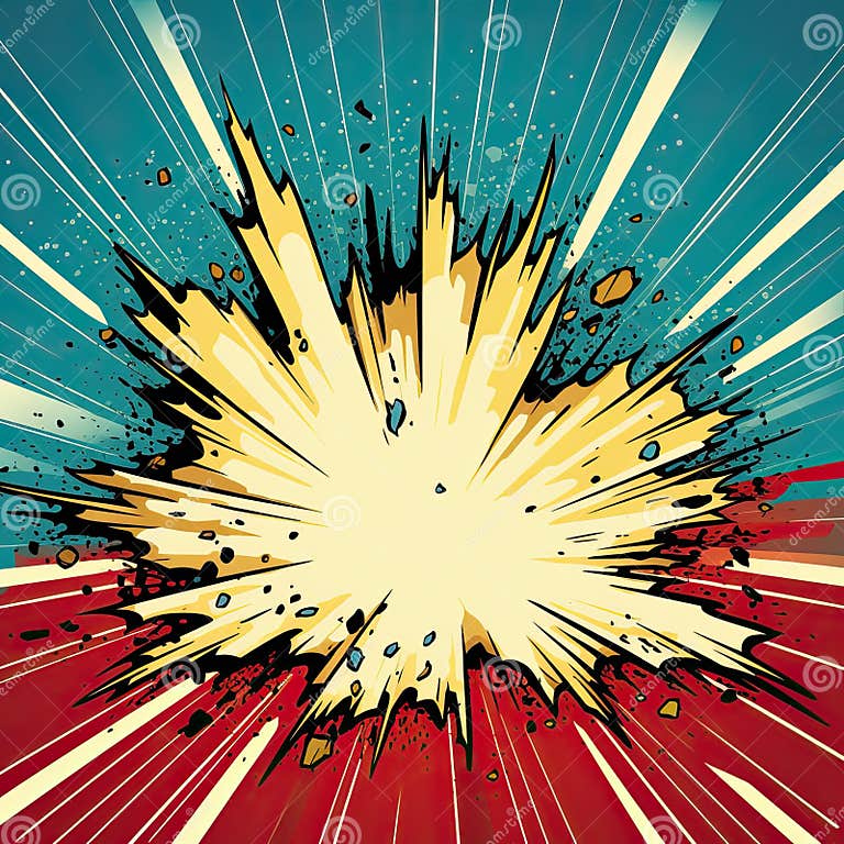 Comic and Cartoon Style Explosion. Stock Illustration - Illustration of ...