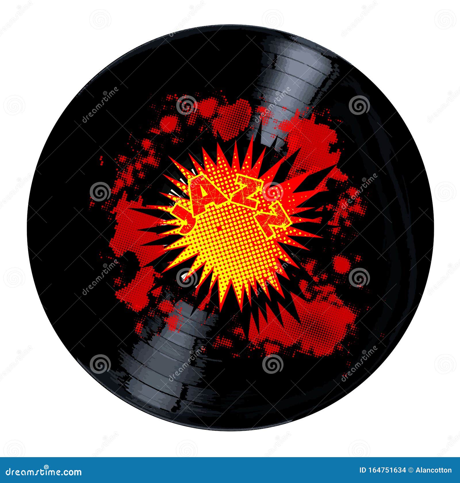 Exploding Jazz Long Playing Record Stock Vector - Illustration of ...