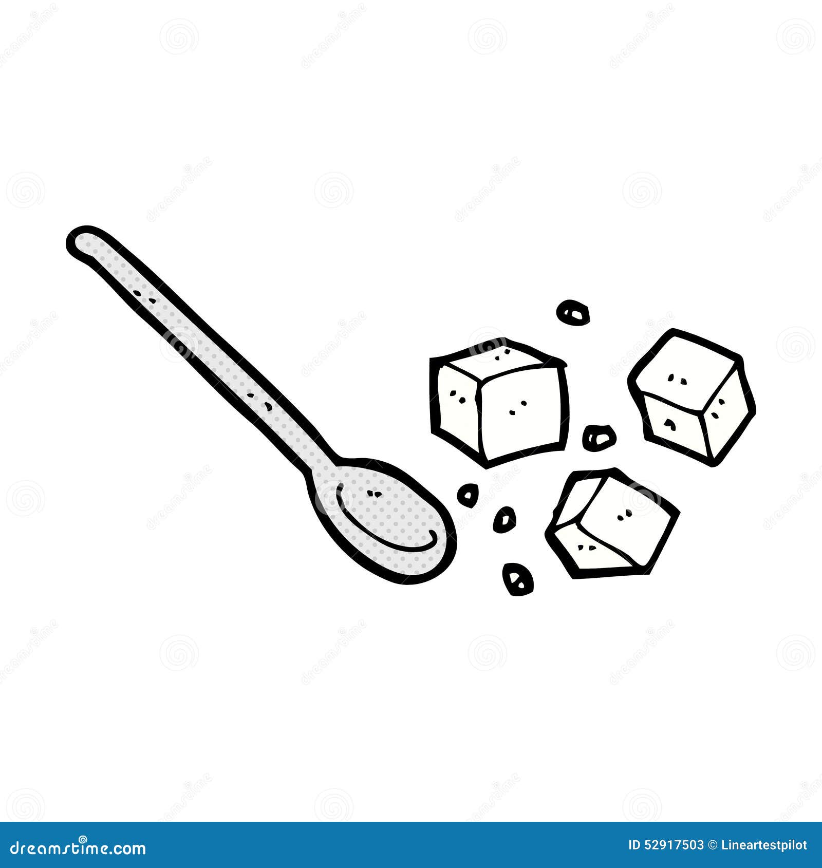 Comic Cartoon Sugar Lumps And Spoon Royalty-Free Stock Photography ...