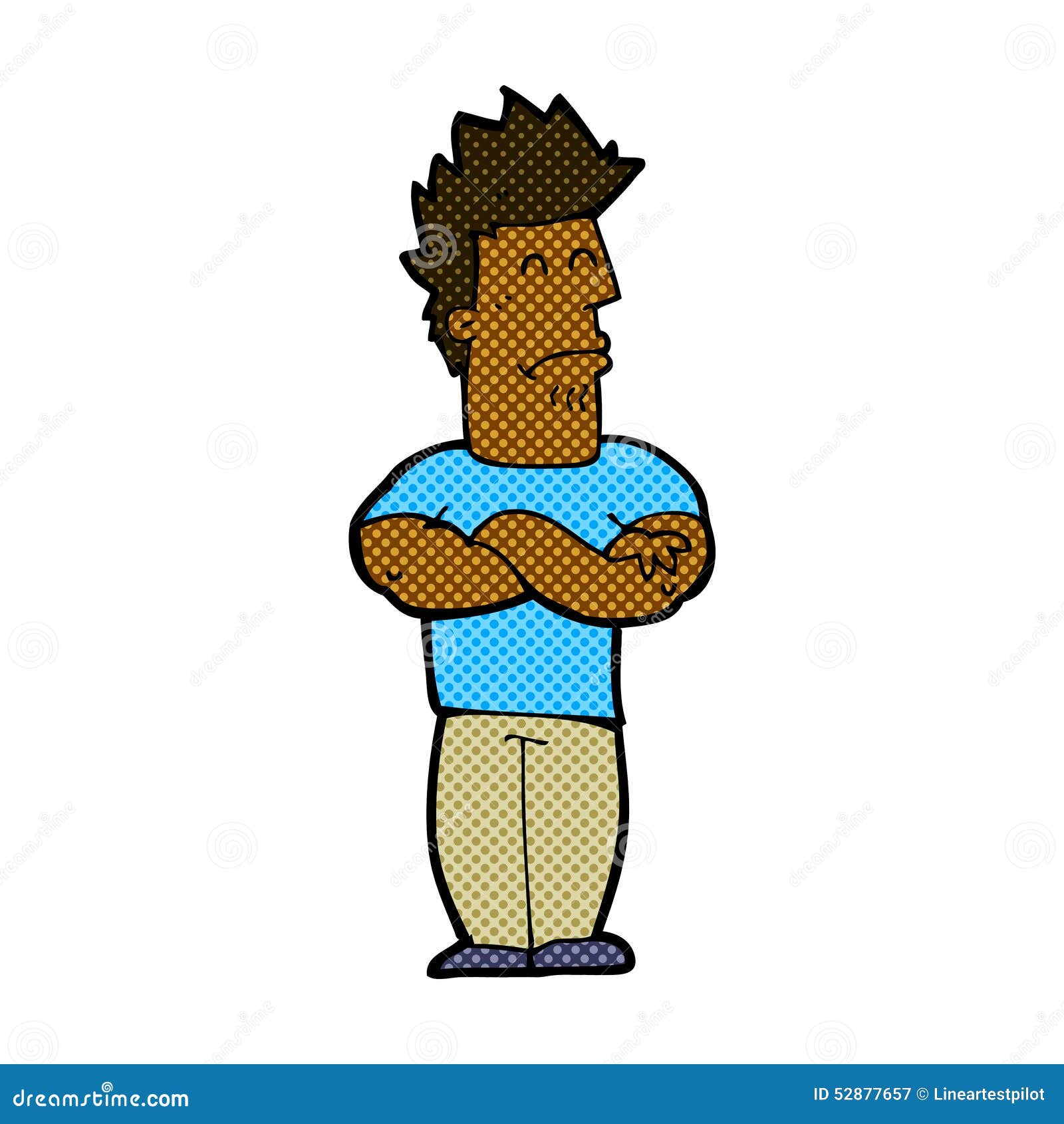 Comic cartoon sulking man stock illustration. Illustration of clip ...