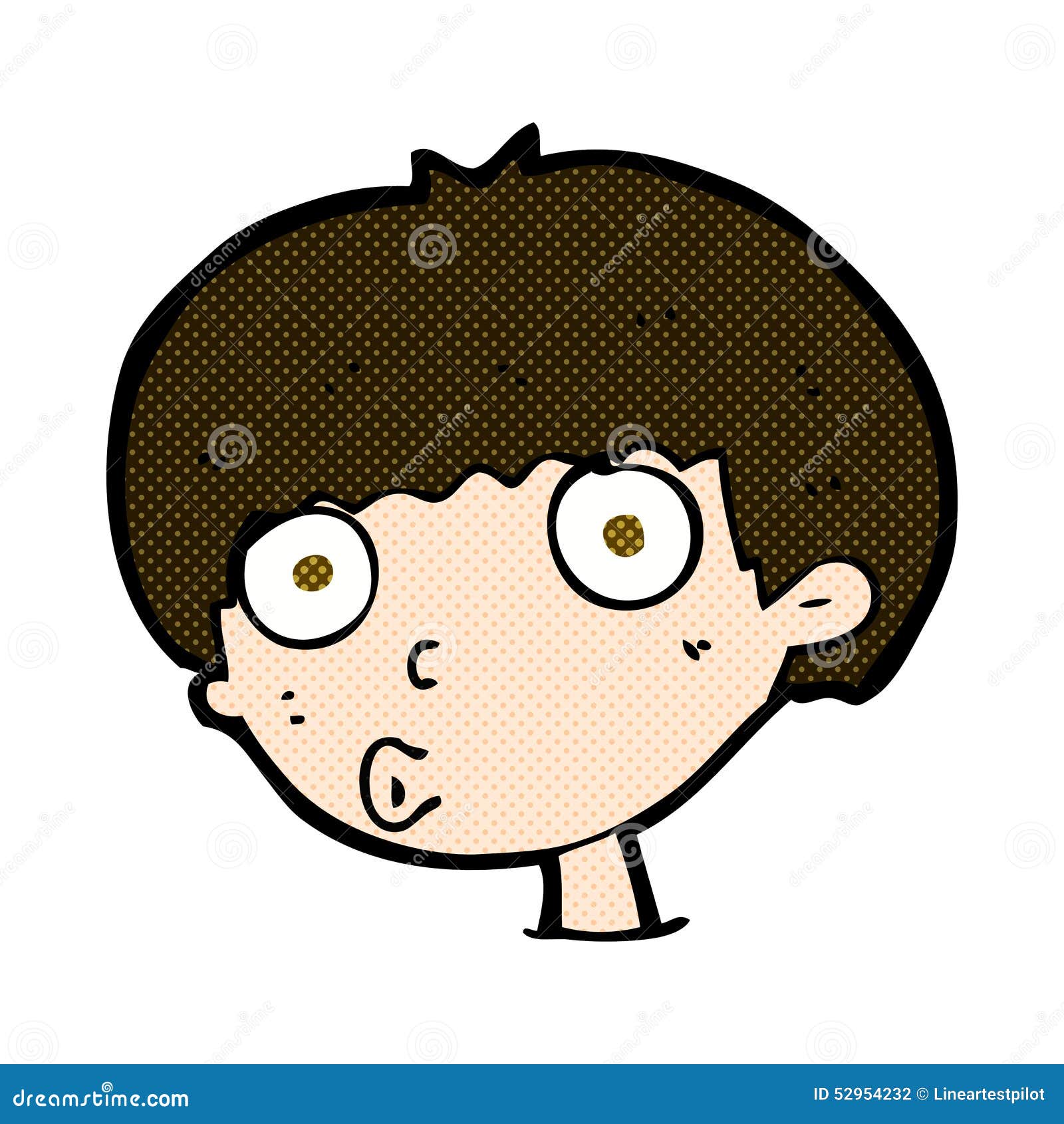 Comic Cartoon Surprised Boy Stock Illustration - Illustration of ...
