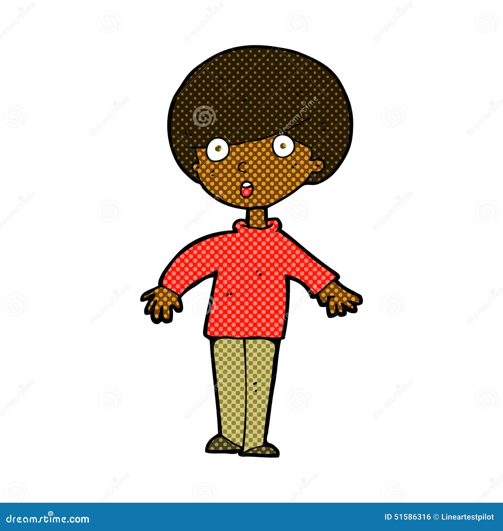 Comic Cartoon Surprised Man Stock Illustration - Illustration of ...