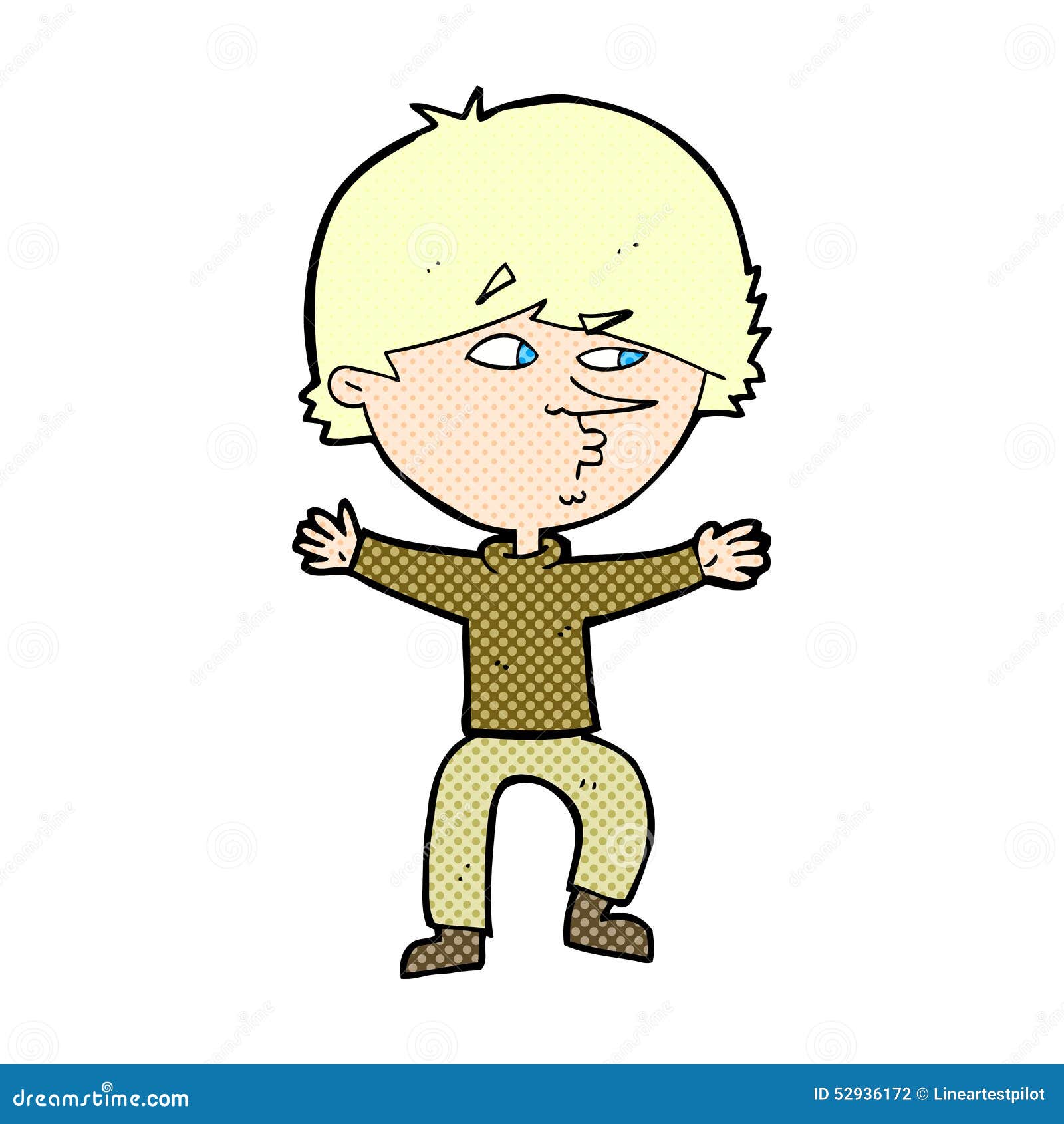 Comic Cartoon Suspicious Man Stock Illustration - Illustration of crazy ...