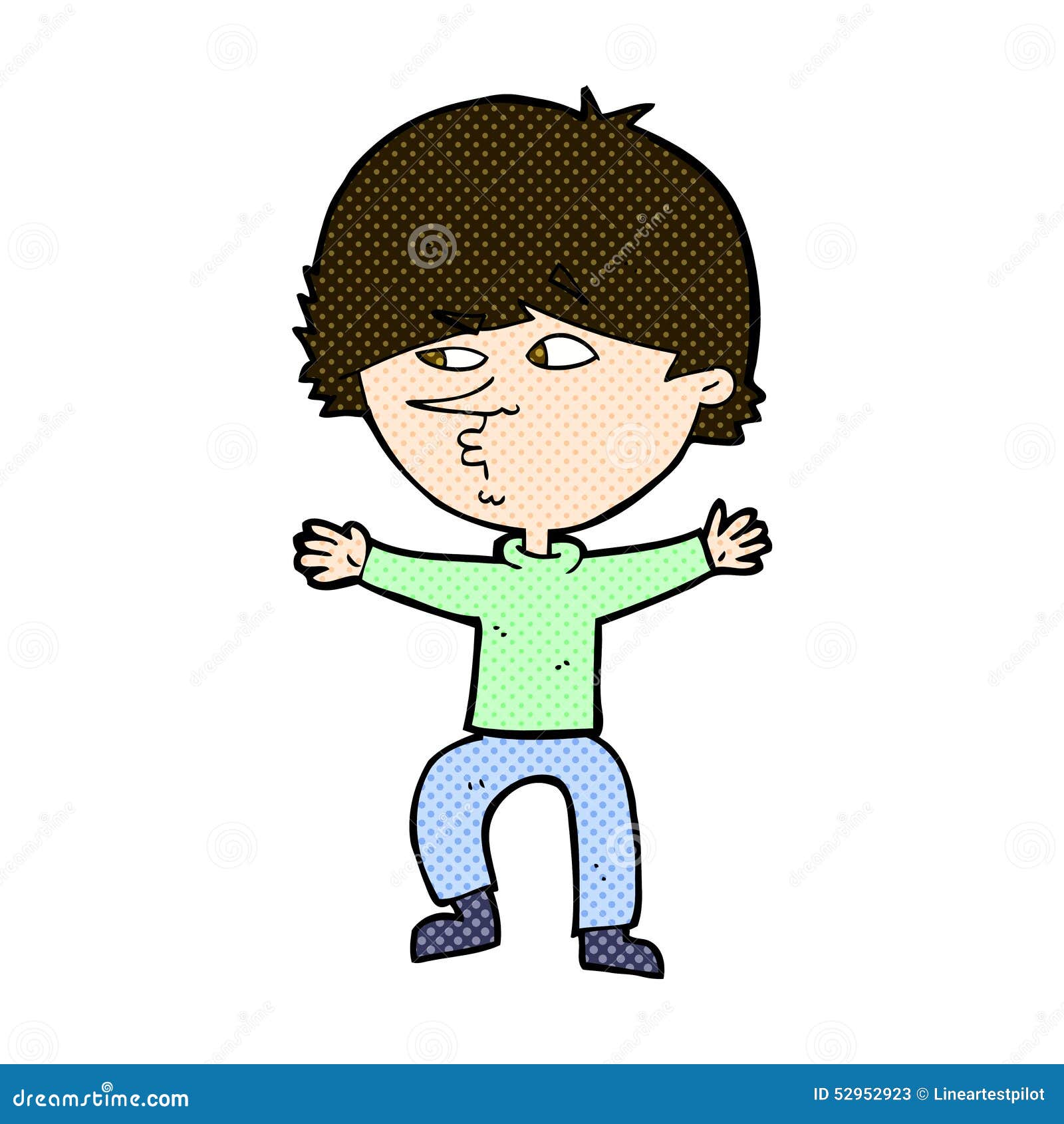 Comic Cartoon Suspicious Man Stock Illustration - Illustration of cute ...