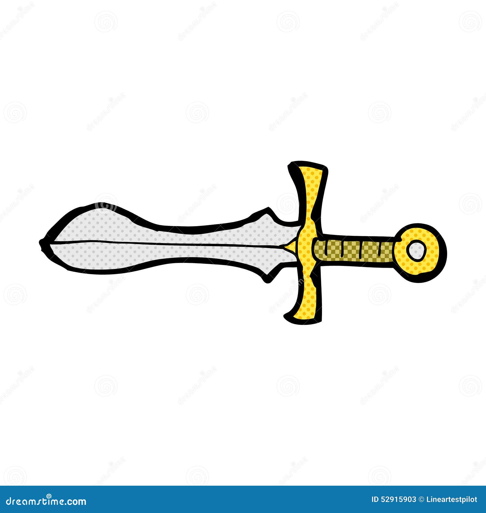 Comic cartoon sword stock illustration. Illustration of character ...