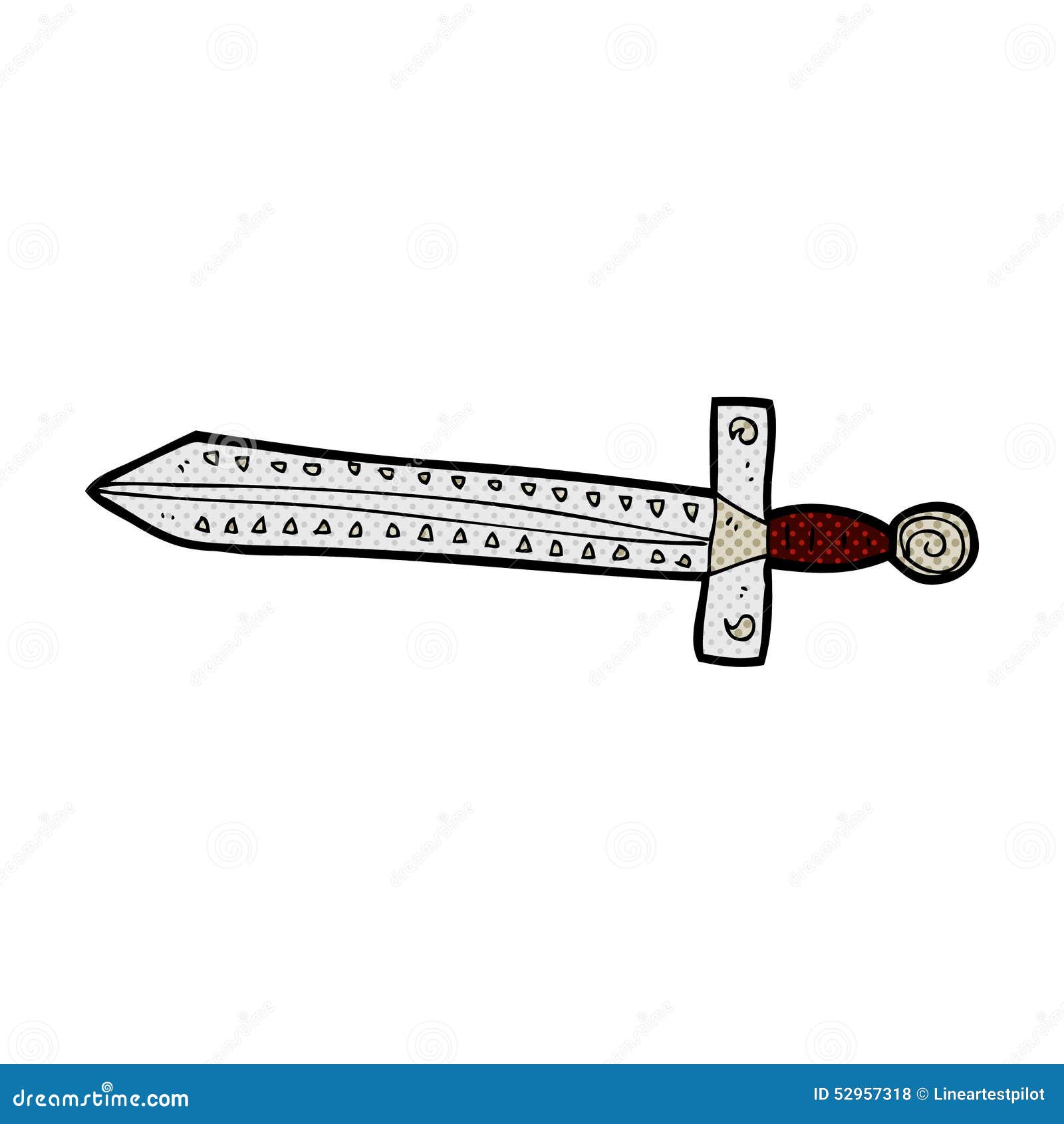 Comic cartoon sword stock illustration. Illustration of medieval - 52957318