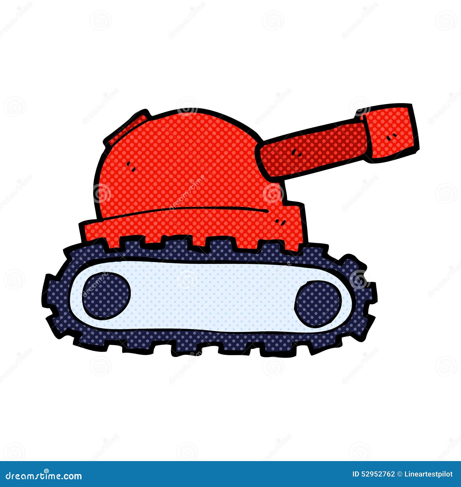 Comic cartoon tank stock illustration. Illustration of doodle - 52952762