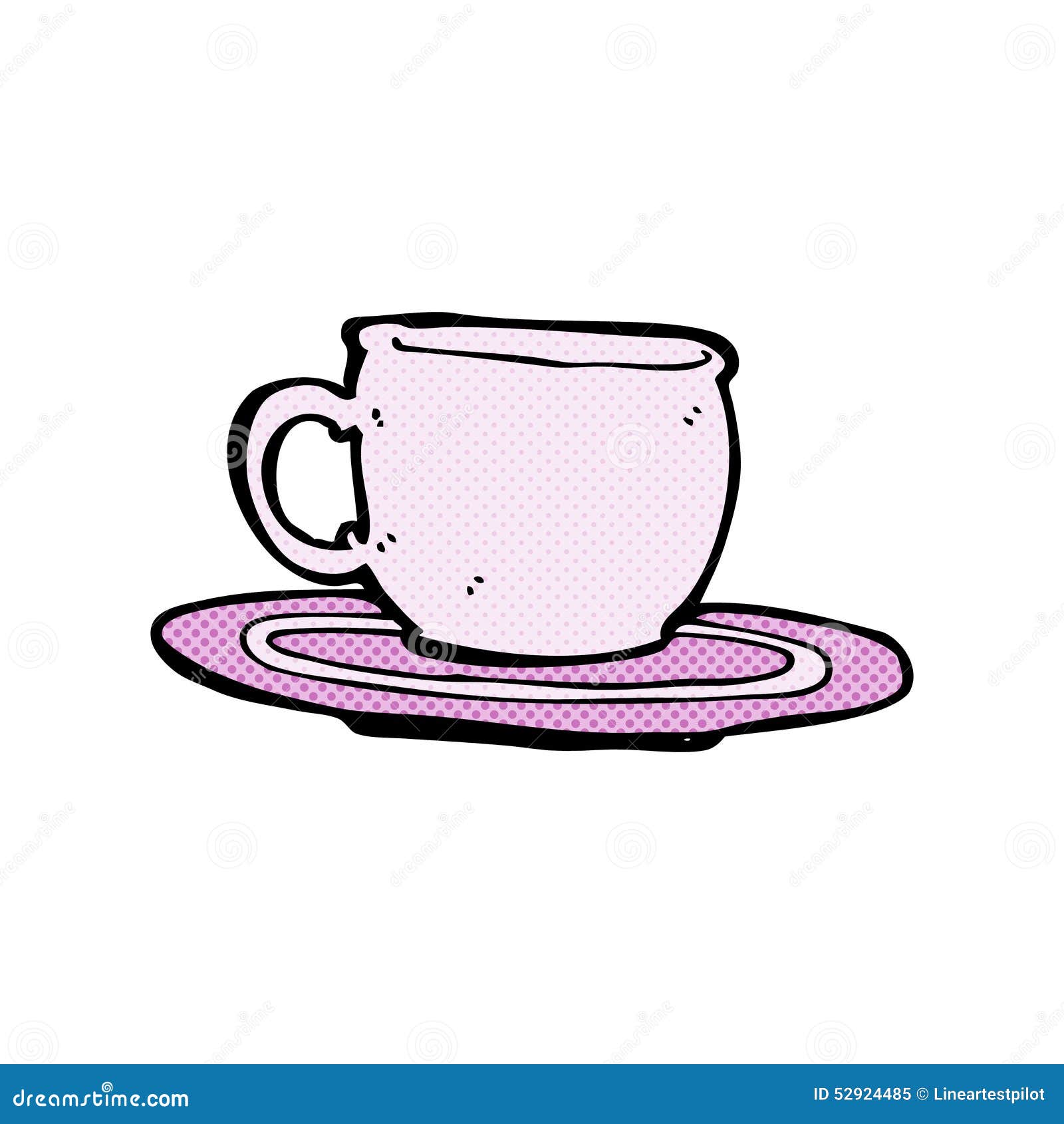Comic cartoon tea cup stock illustration. Illustration of drawing ...