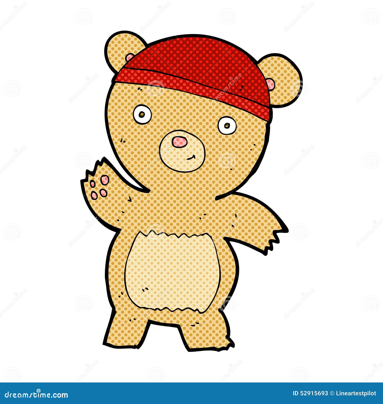 Comic cartoon teddy bear stock illustration. Illustration of retro ...