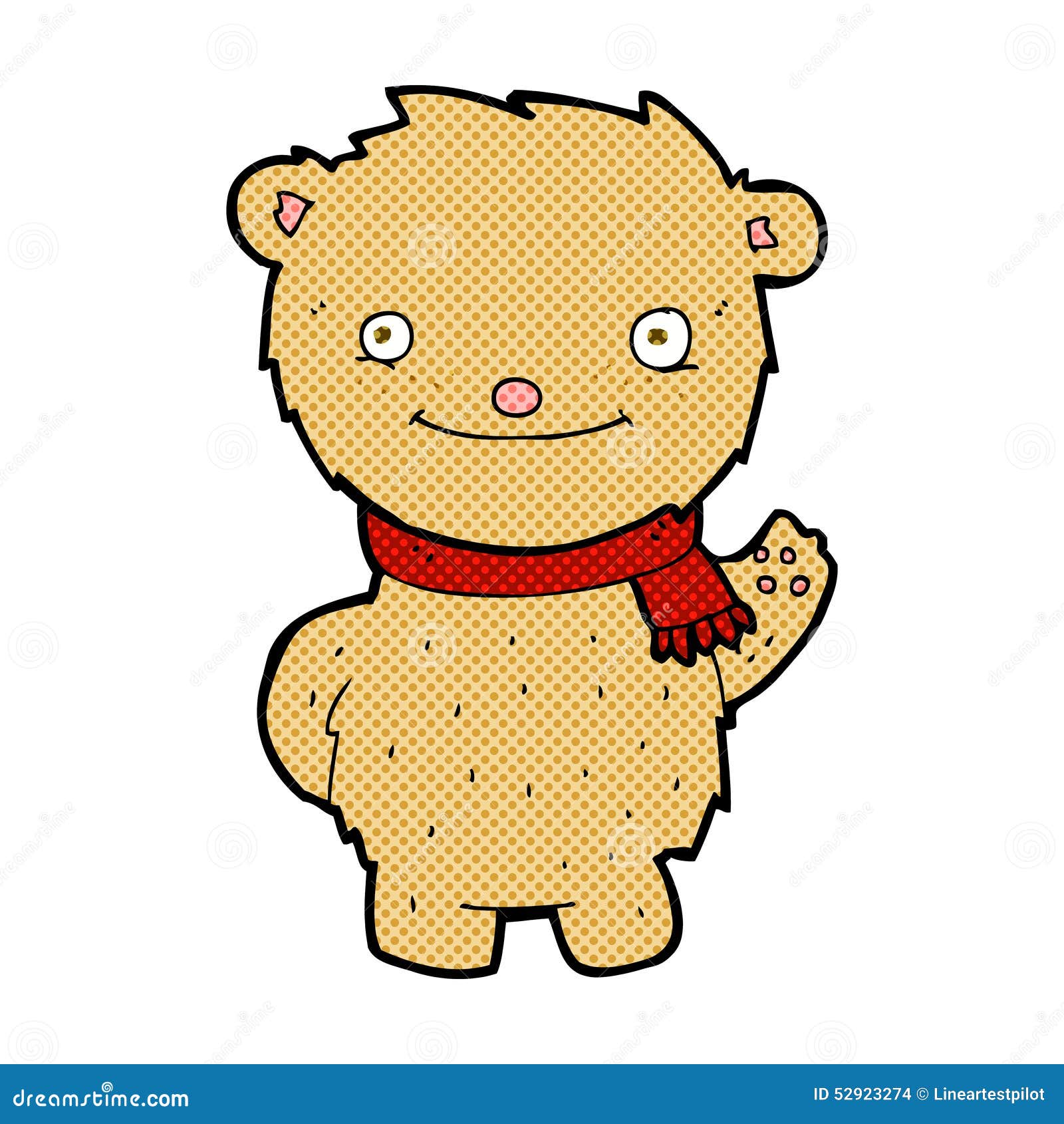 Comic cartoon teddy bear stock illustration. Illustration of retro ...