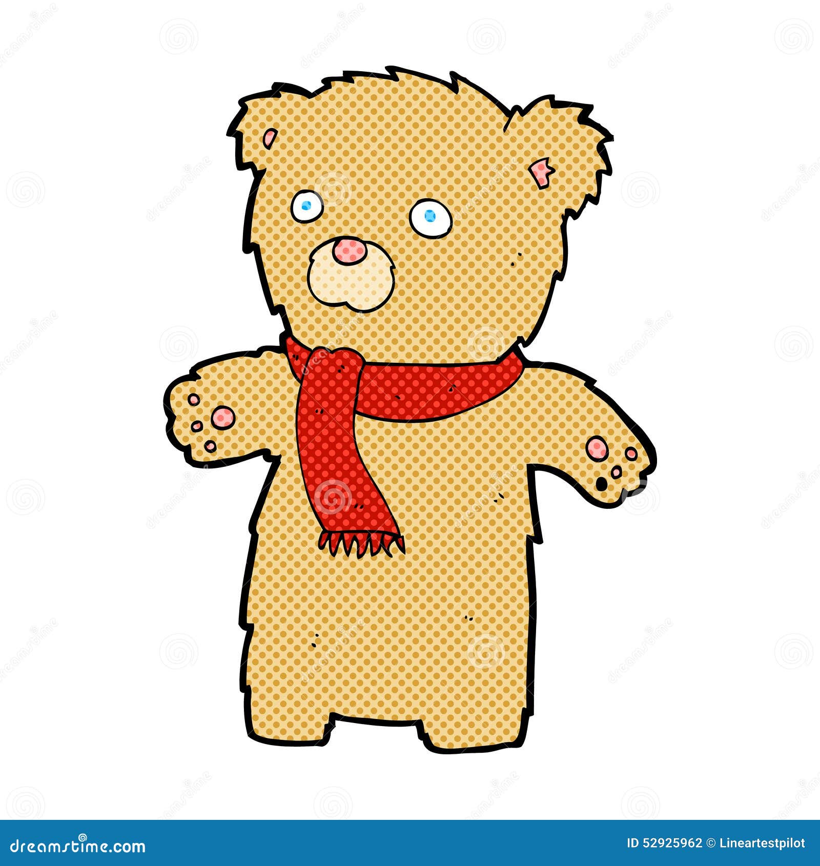 Comic cartoon teddy bear stock illustration. Illustration of simple ...