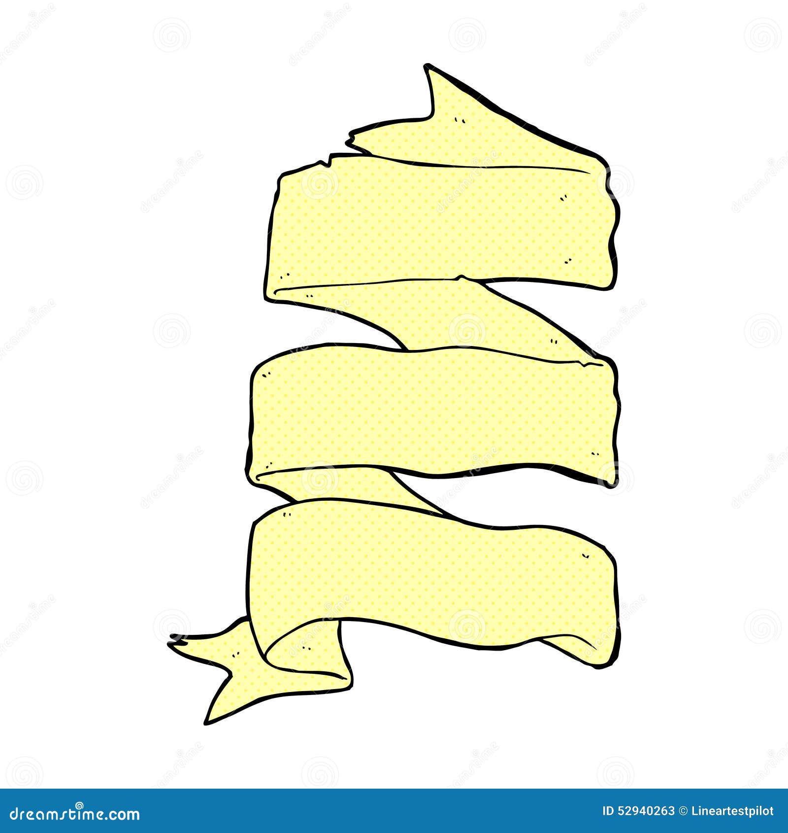 Comic Cartoon Three Layer Scroll Banner Stock Illustration ...