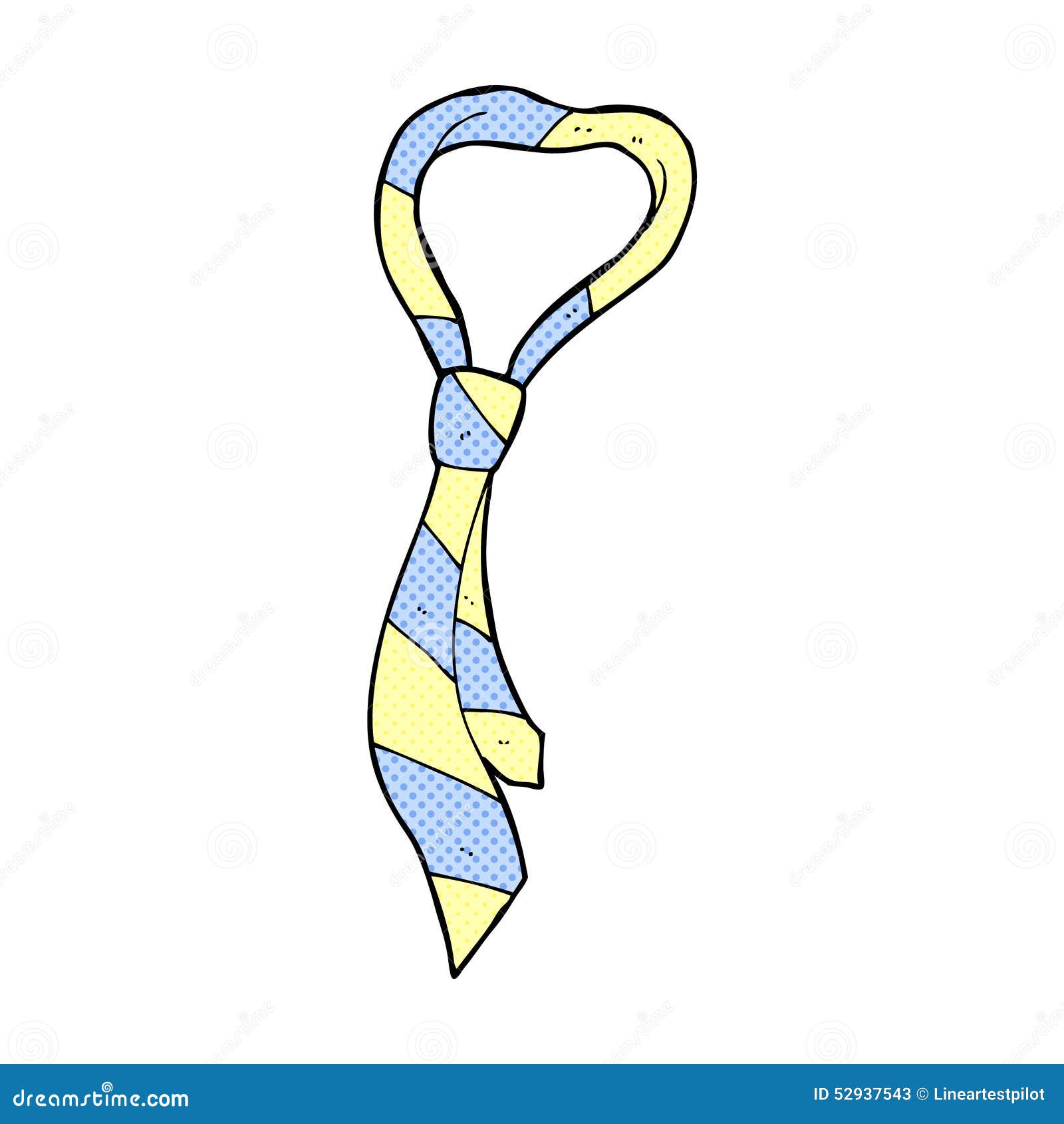 Comic cartoon tie stock illustration. Illustration of hand - 52937543