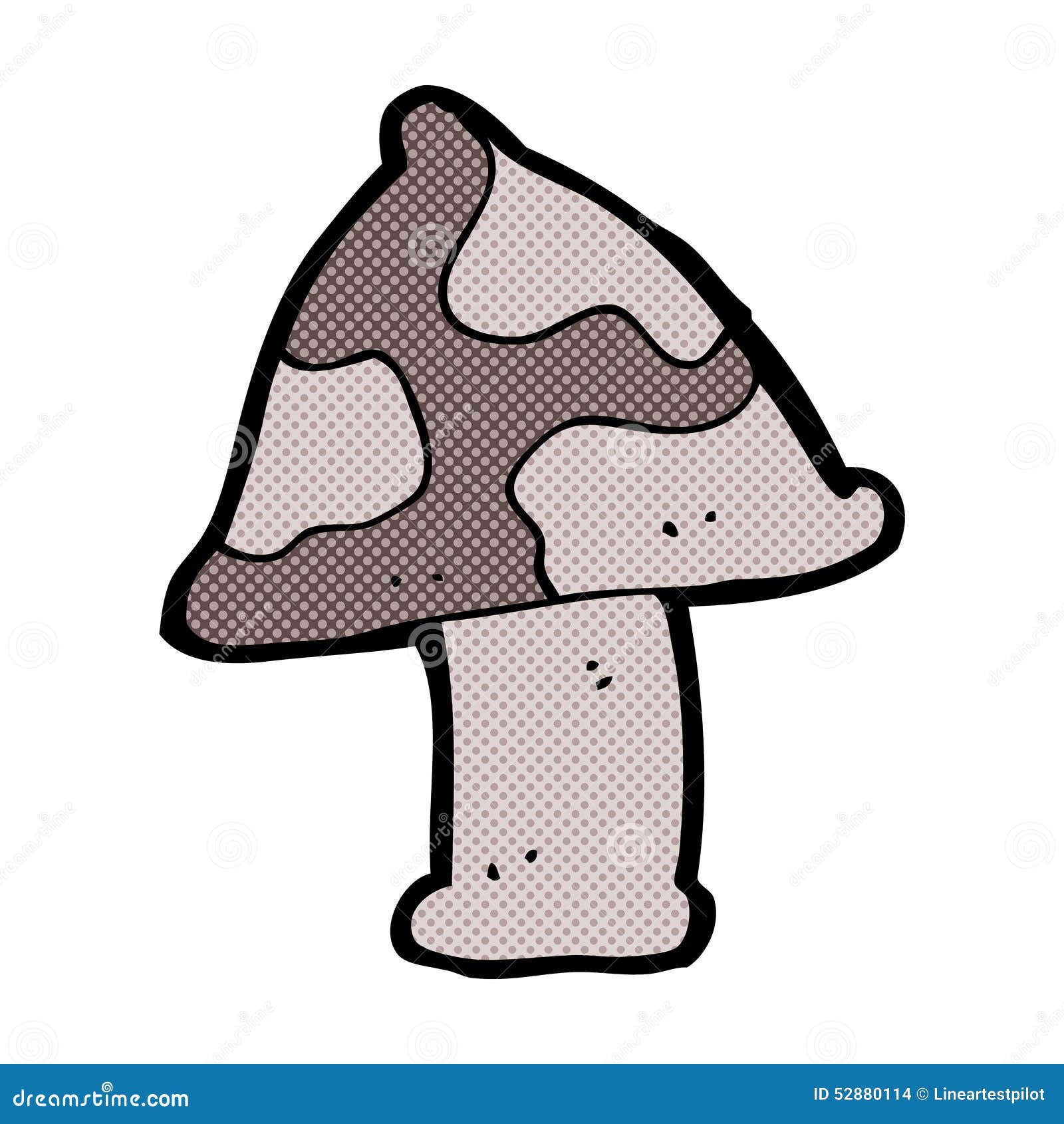 Comic cartoon toadstool stock illustration. Illustration of drawn ...