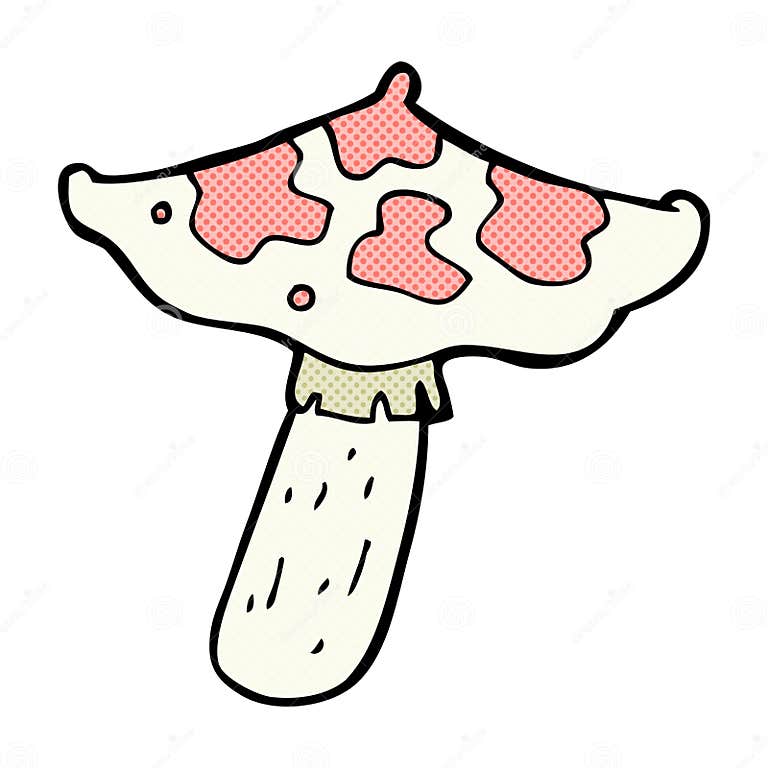 Comic cartoon toadstool stock illustration. Illustration of cheerful ...