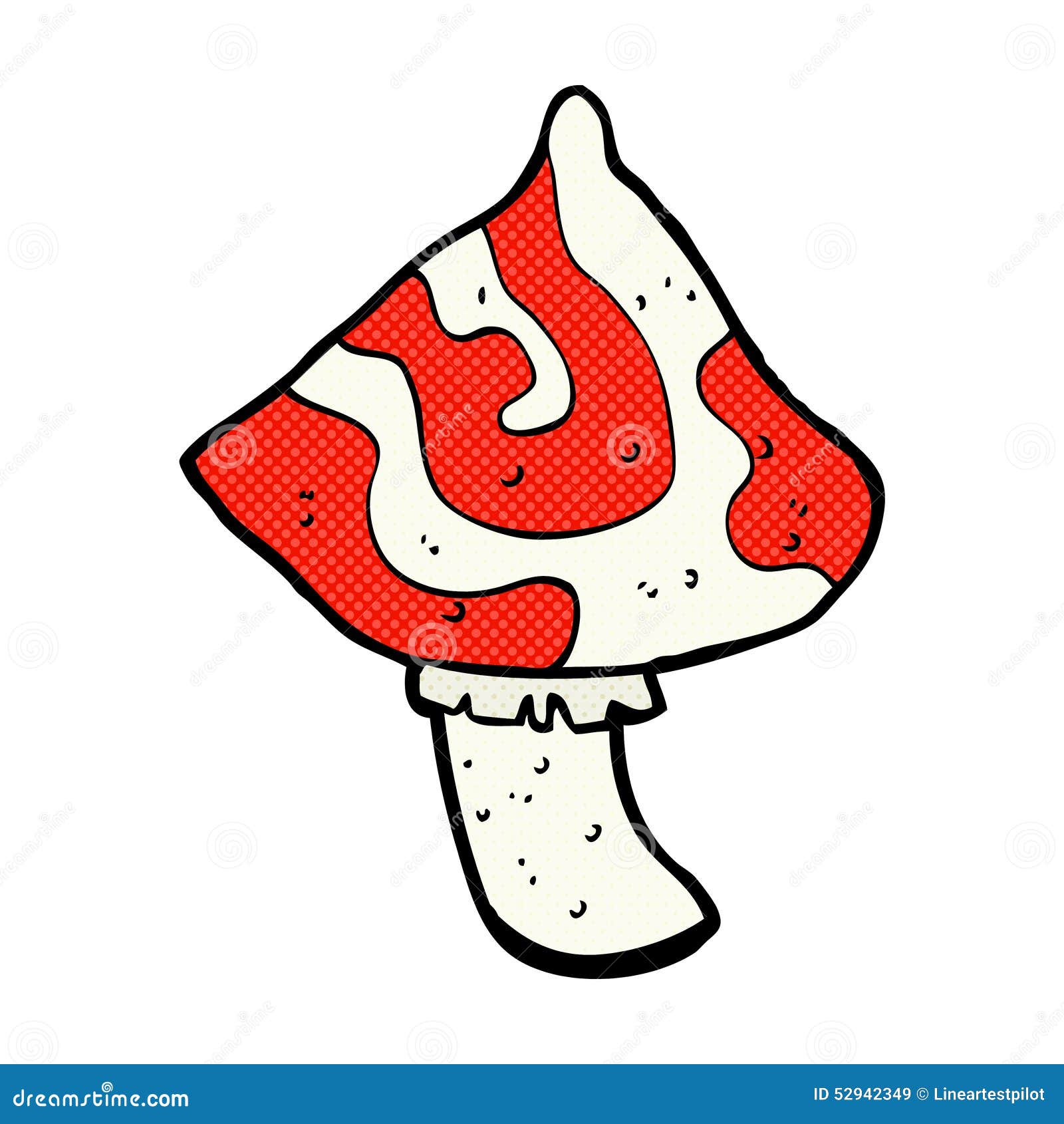 Comic cartoon toadstool stock illustration. Illustration of style ...