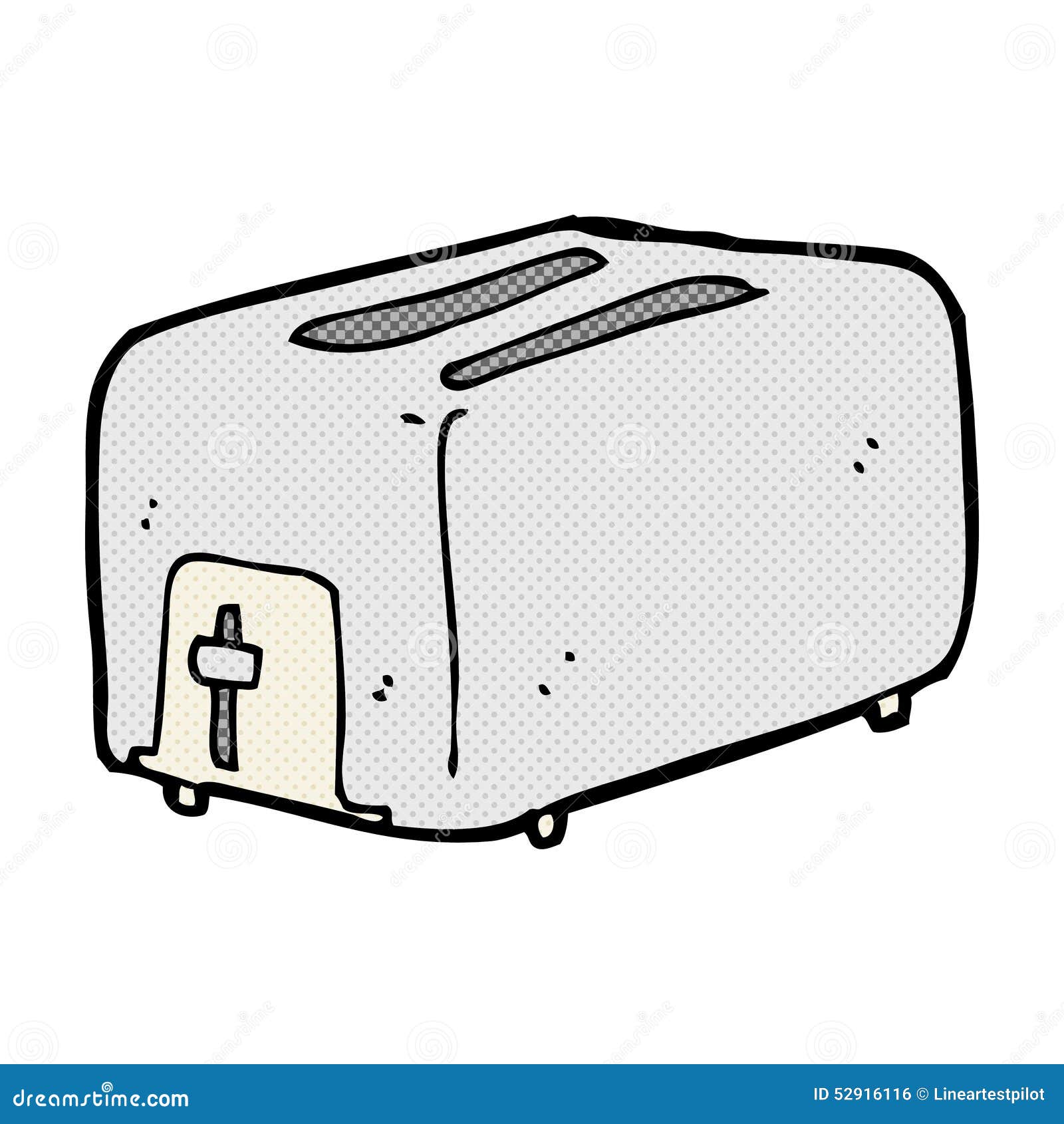 Comic cartoon toaster stock illustration. Illustration of clip - 52916116