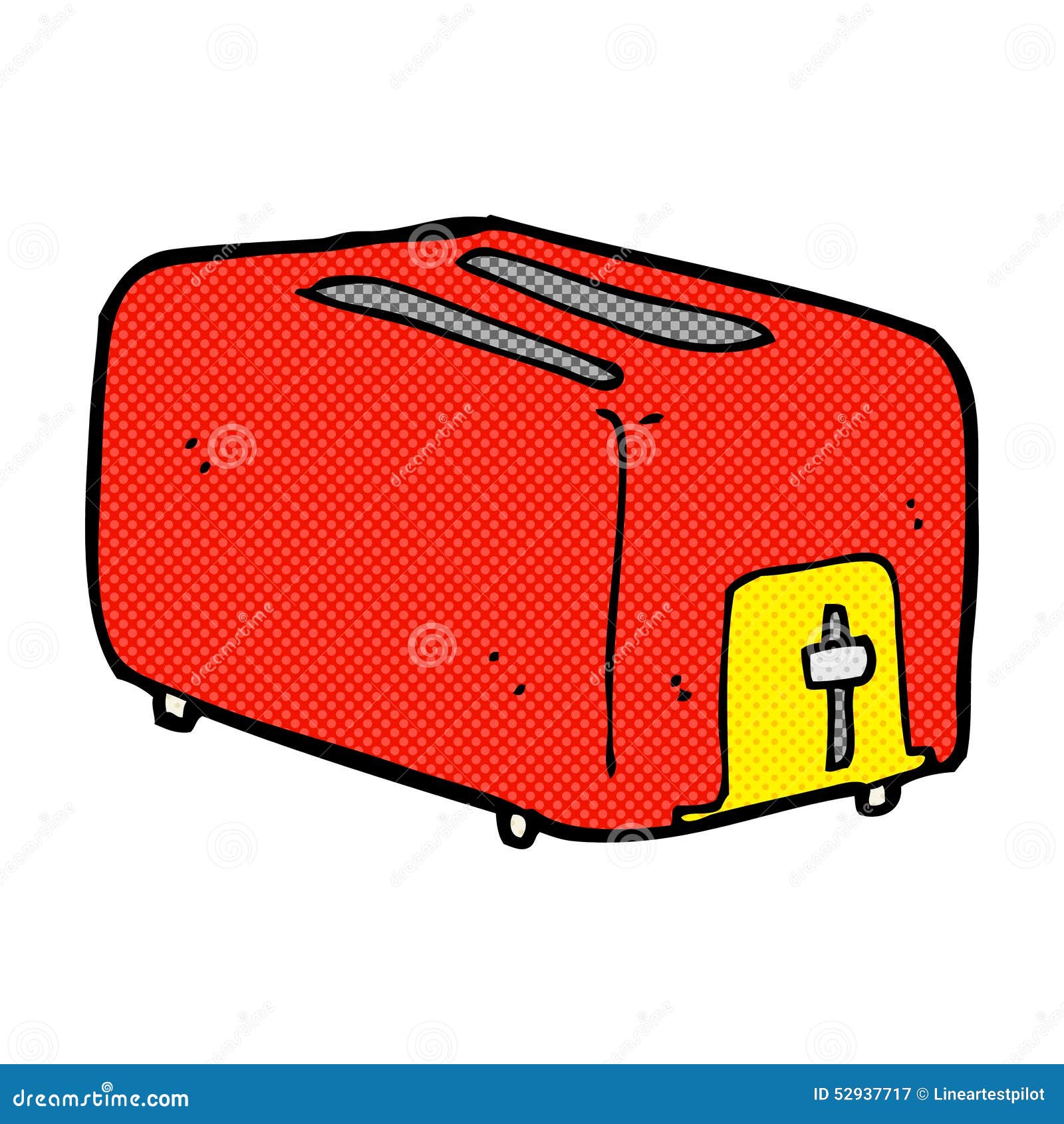 Comic cartoon toaster stock illustration. Illustration of funny - 52937717