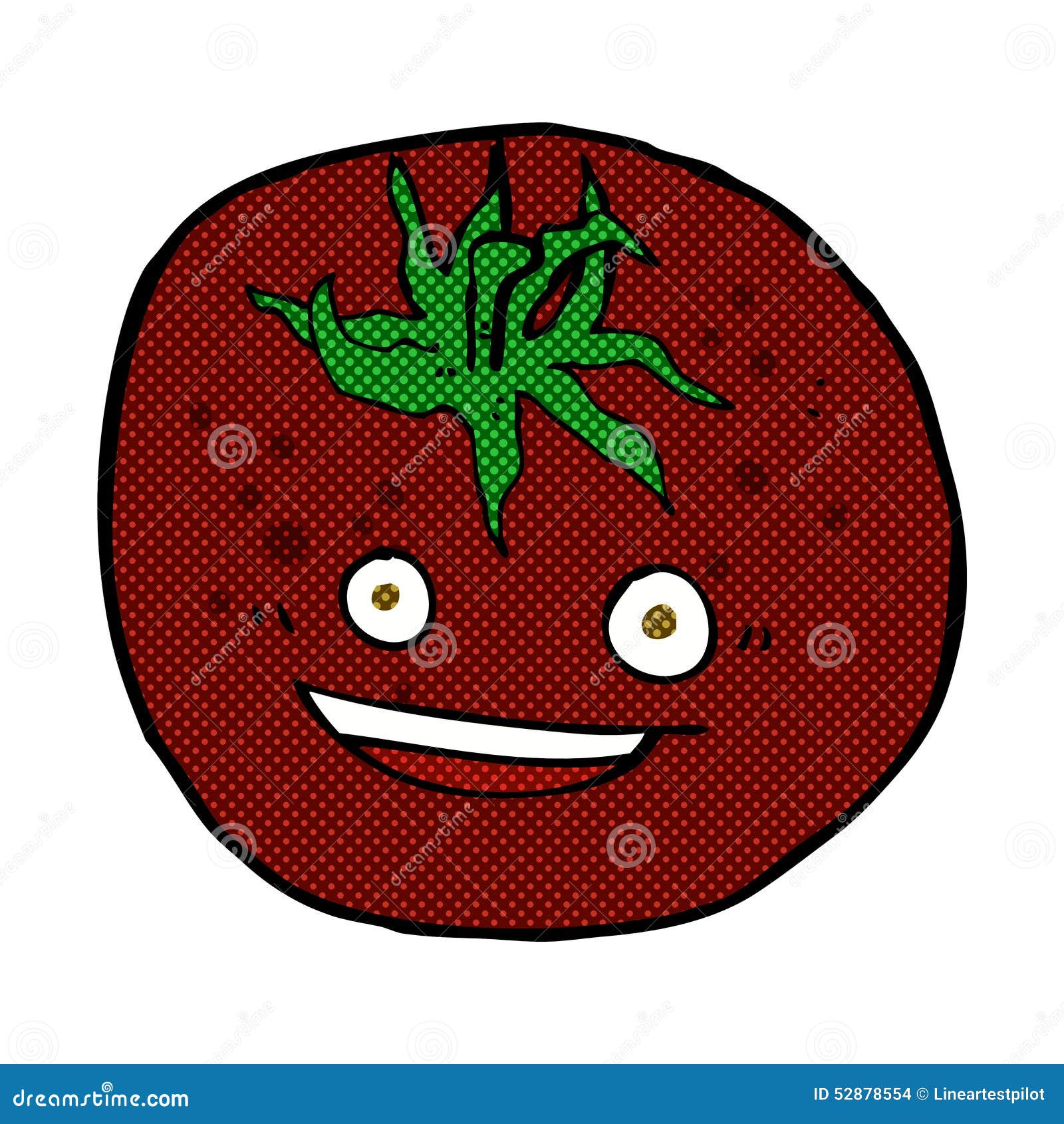 Comic cartoon tomato stock illustration. Illustration of style - 52878554