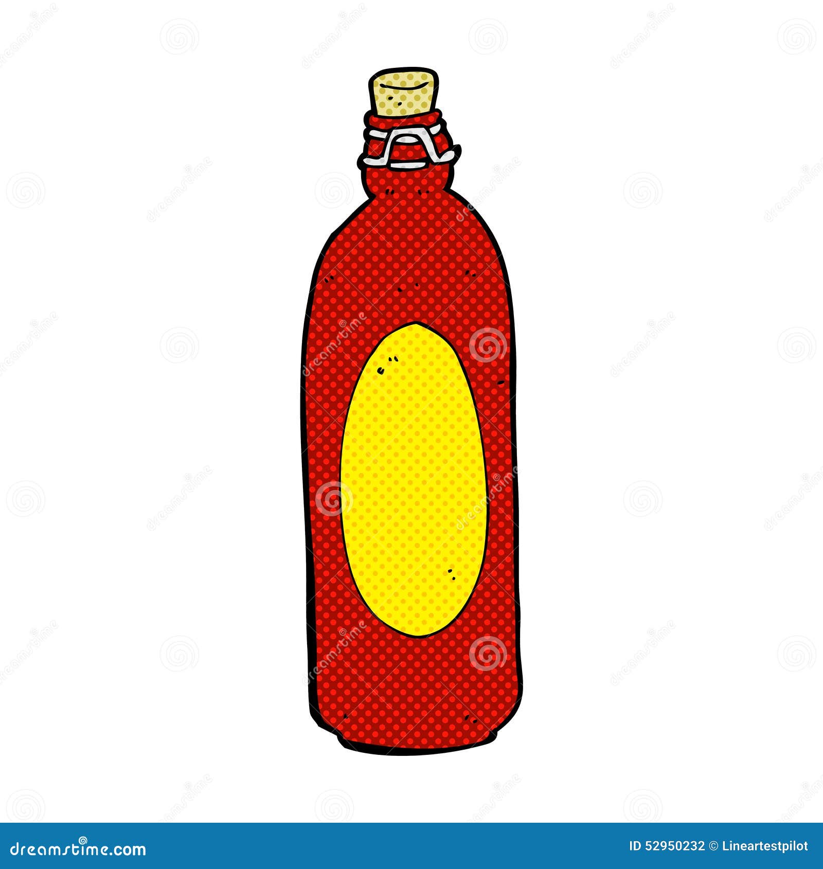 Comic Cartoon Traditional Bottle Stock Illustration - Illustration of ...