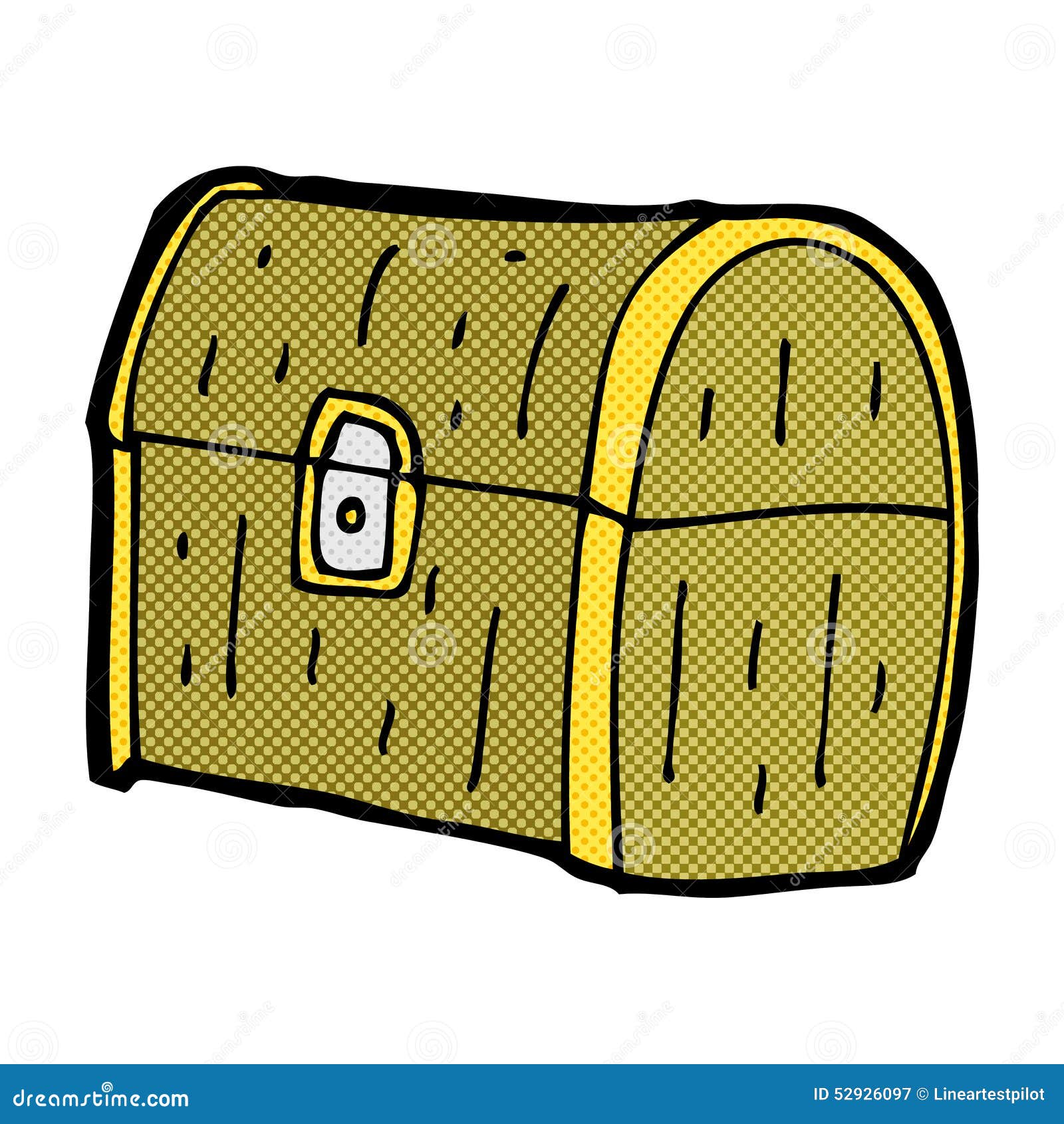 Comic Cartoon Treasure Chest Stock Illustration - Illustration of funny ...