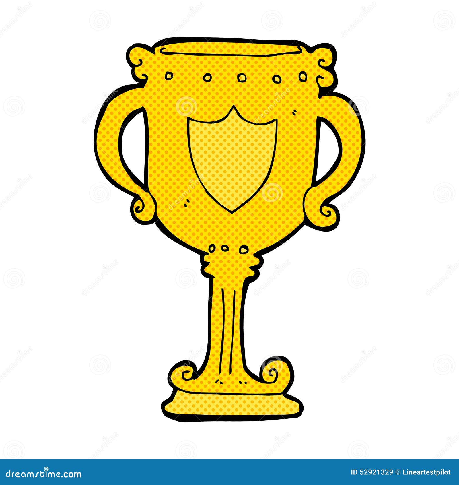 Comic cartoon trophy stock illustration. Illustration of doodle - 52921329