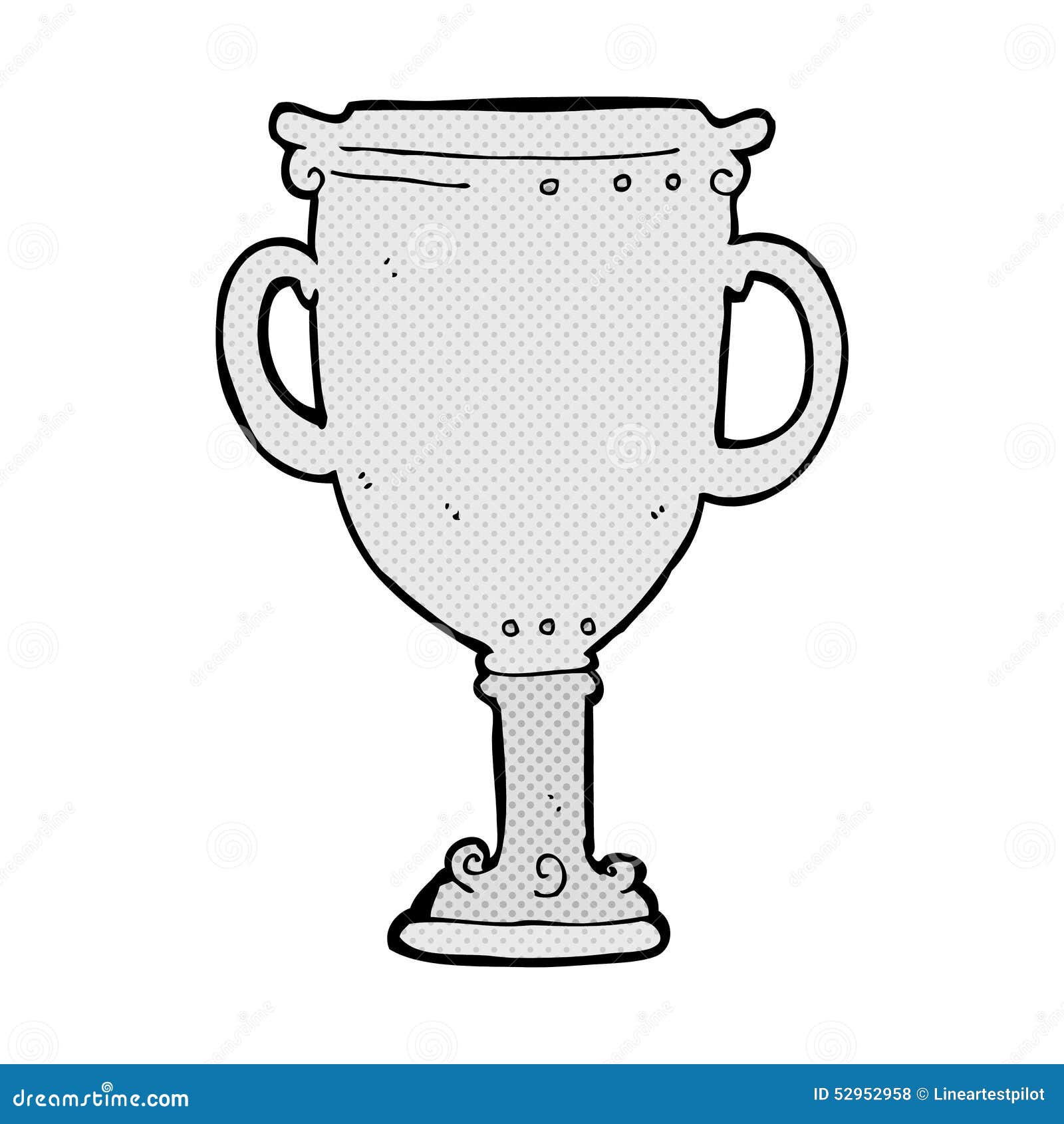 Comic cartoon trophy stock illustration. Illustration of prize - 52952958