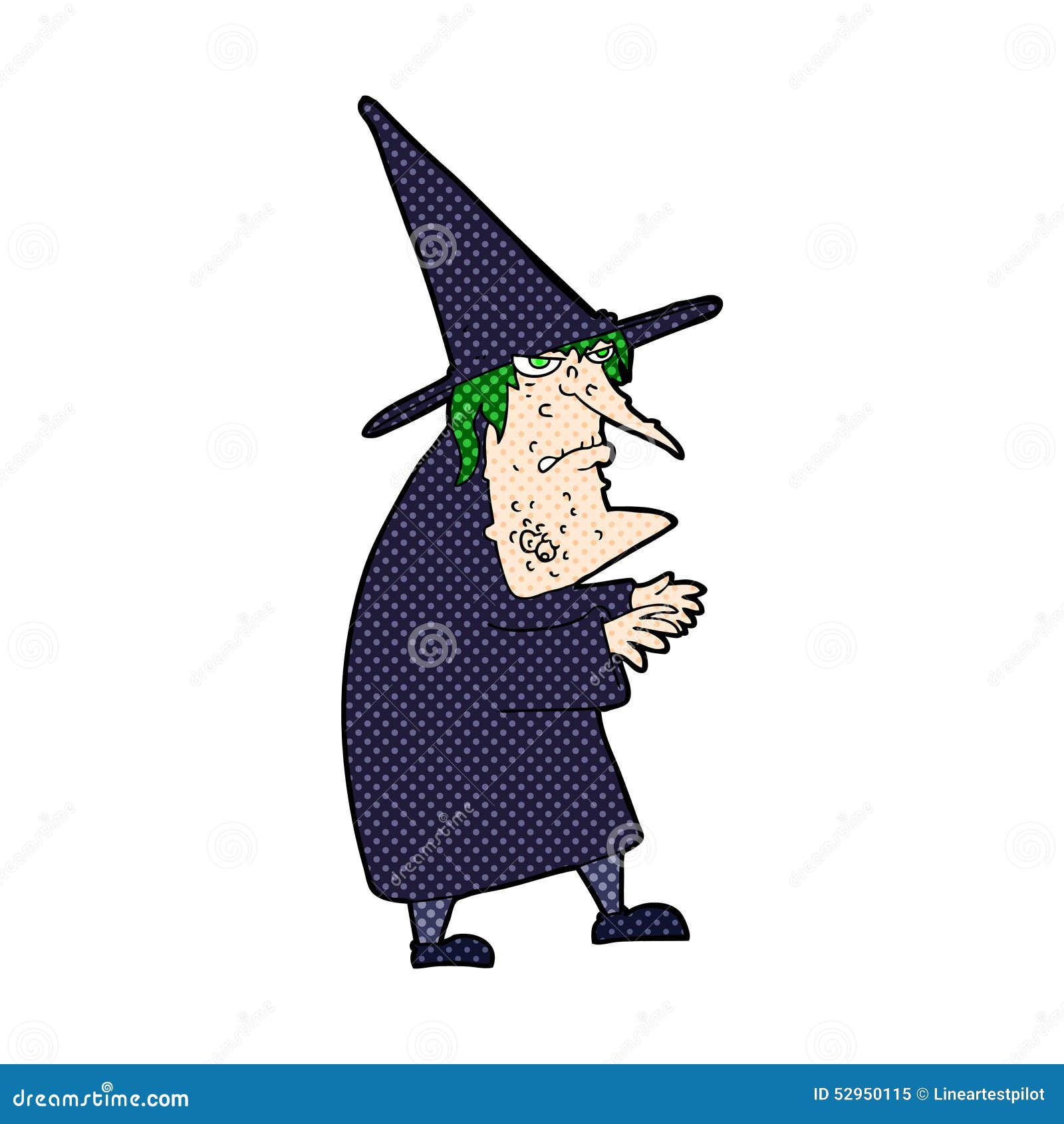 Comic Cartoon Ugly Old Witch Stock Illustration - Illustration of ugly ...