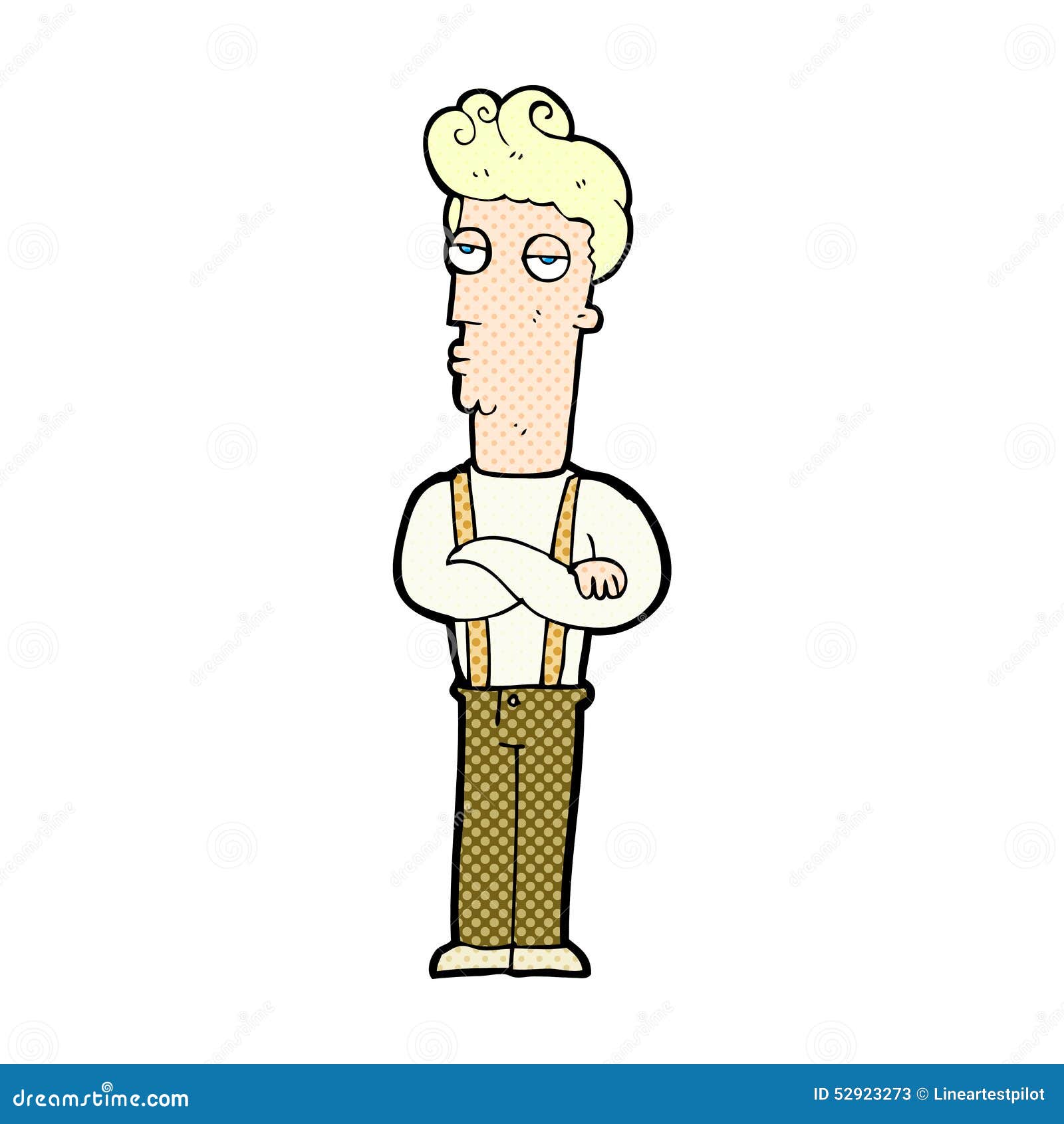 Comic Cartoon Unimpressed Man Stock Illustration - Illustration of ...