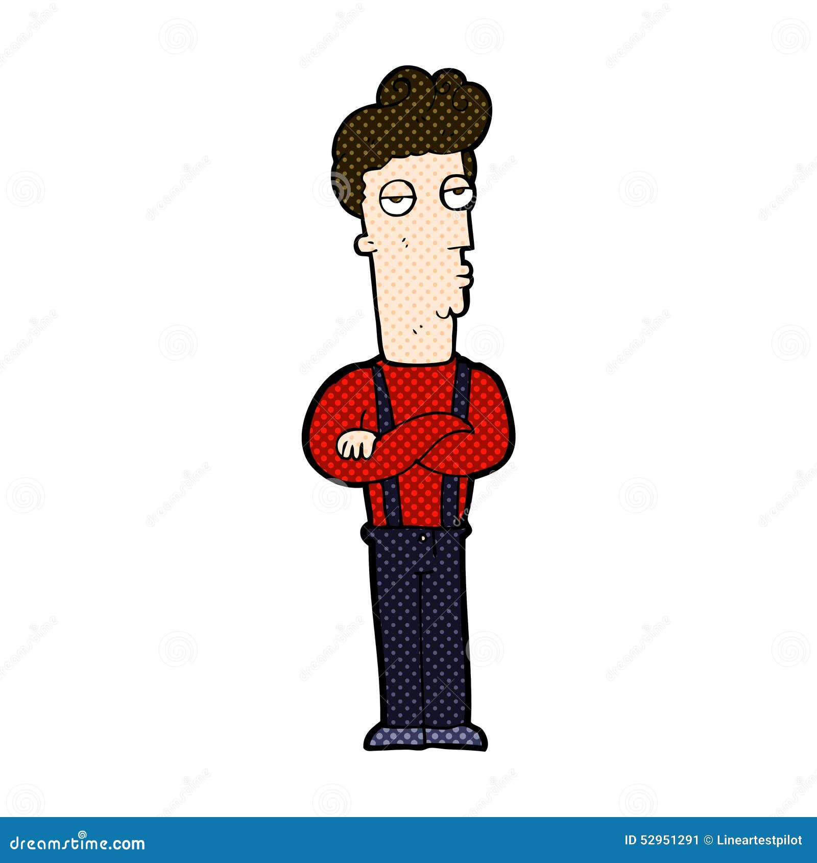 Comic Cartoon Unimpressed Man Stock Illustration - Illustration of ...