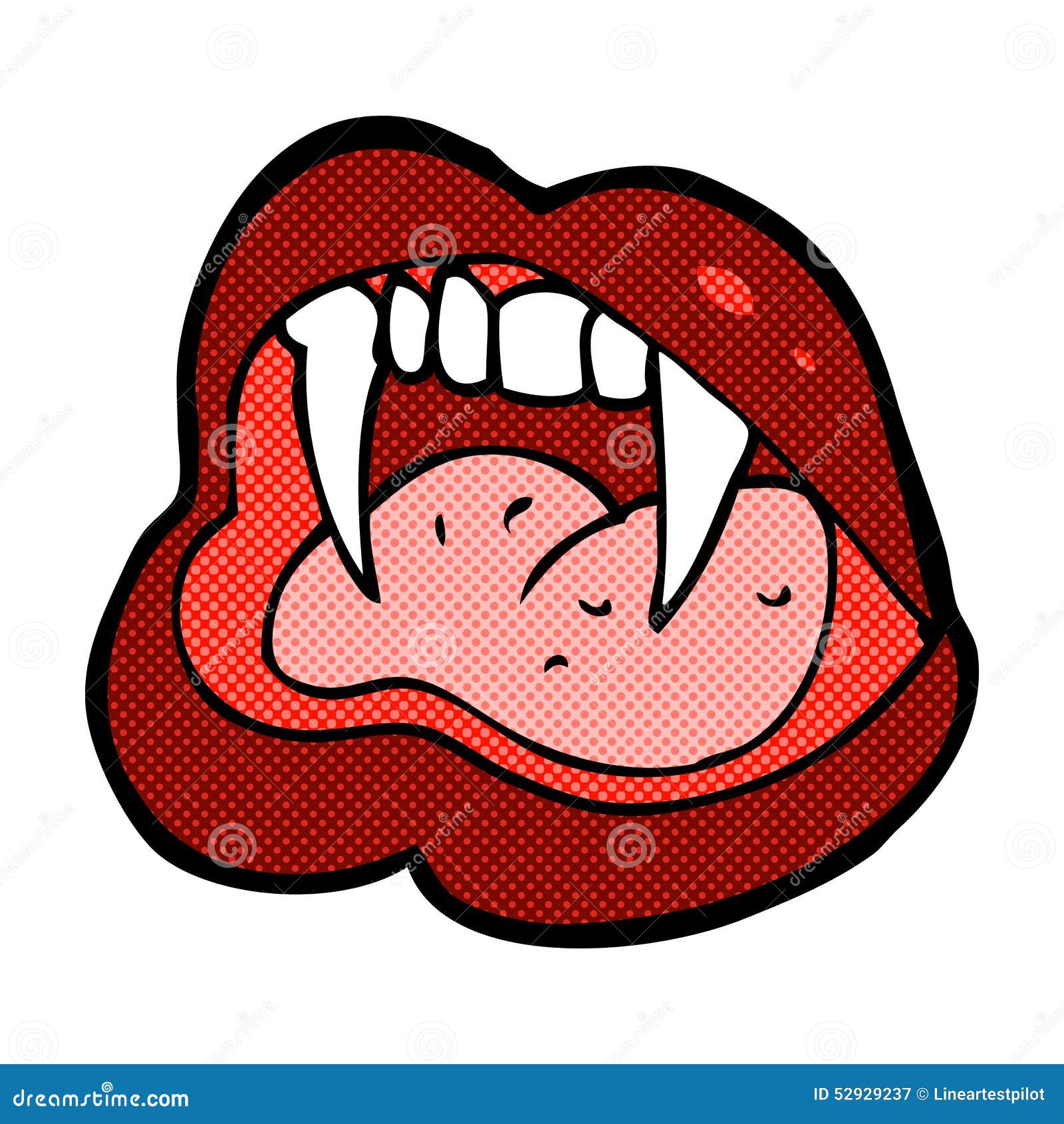 Comic cartoon vampire lips stock illustration. Illustration of fangs ...