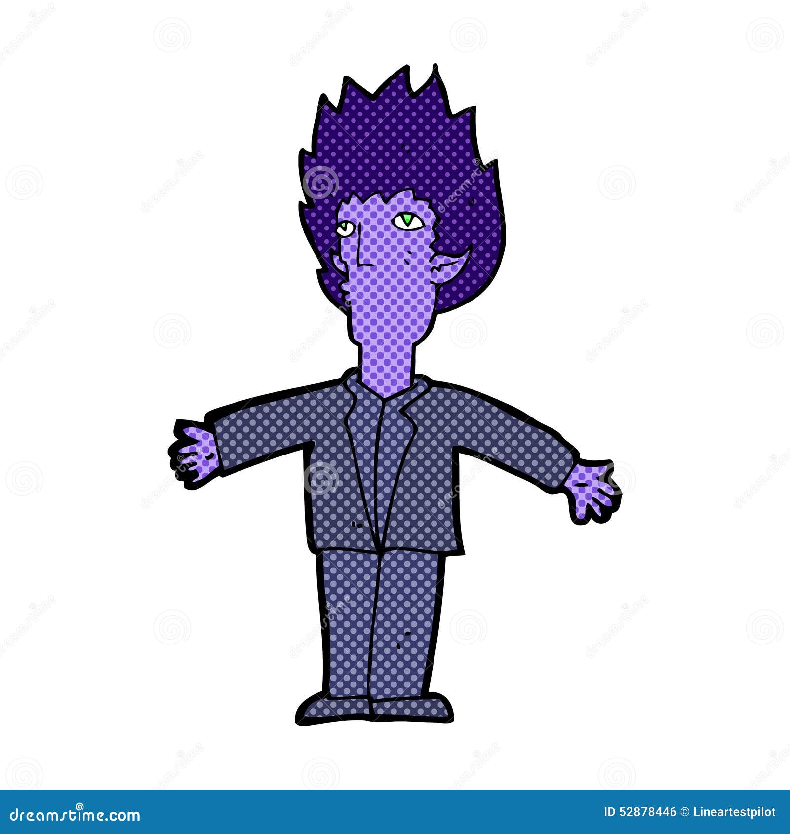 Comic cartoon vampire stock illustration. Illustration of clip - 52878446