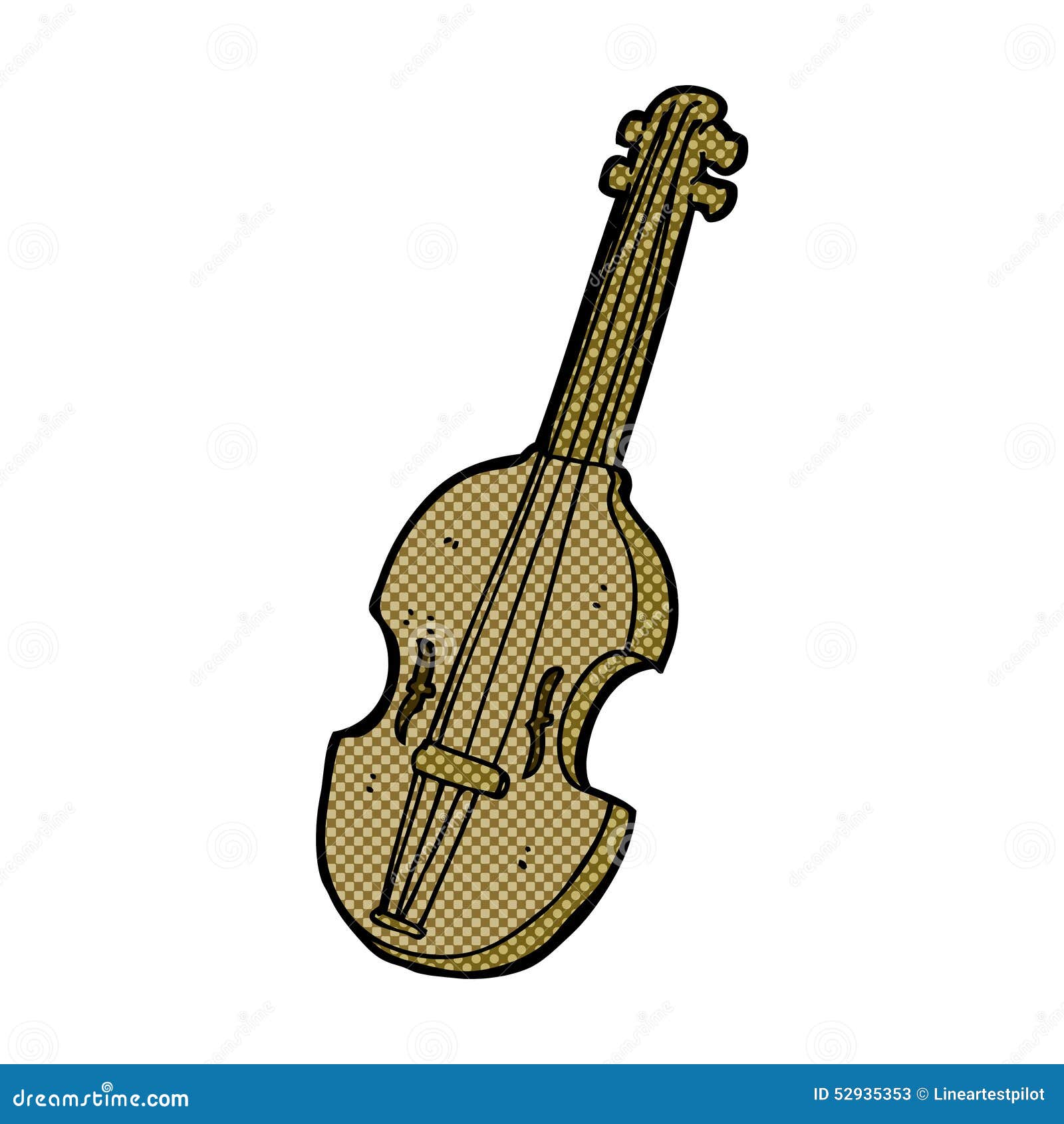 Cartoon Violin Coloring Book Vector Illustration | CartoonDealer.com ...