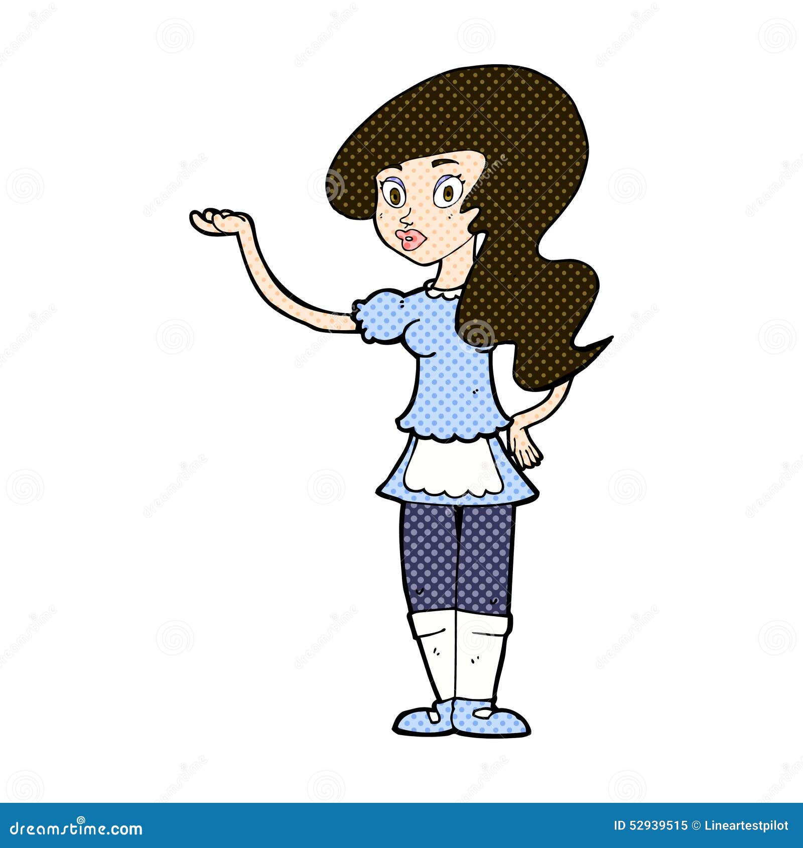 Comic cartoon waitress stock illustration. Illustration of book - 52939515