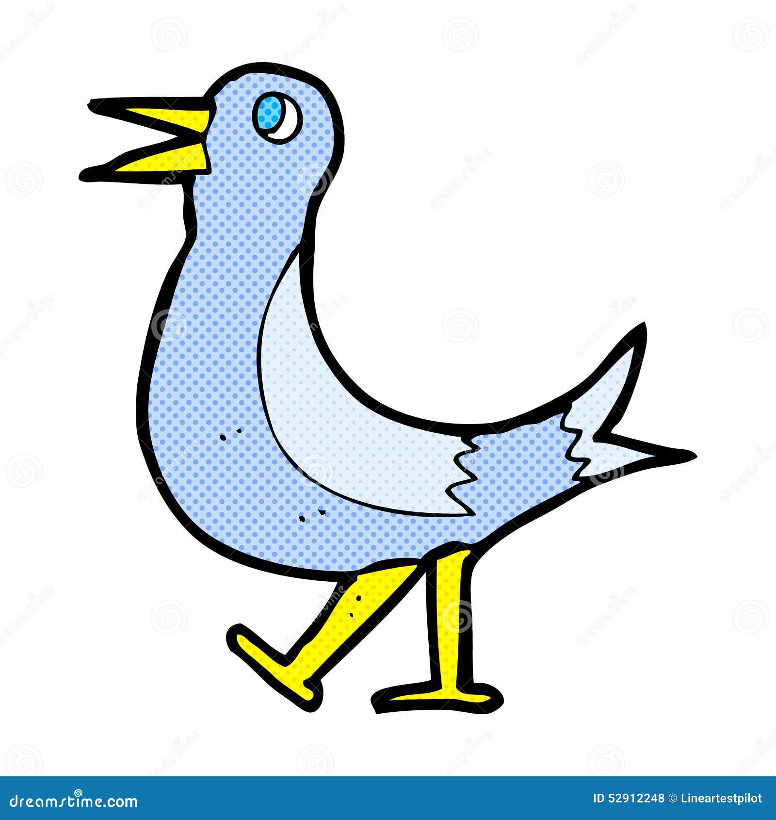 Comic cartoon walking bird stock illustration. Illustration of silly ...