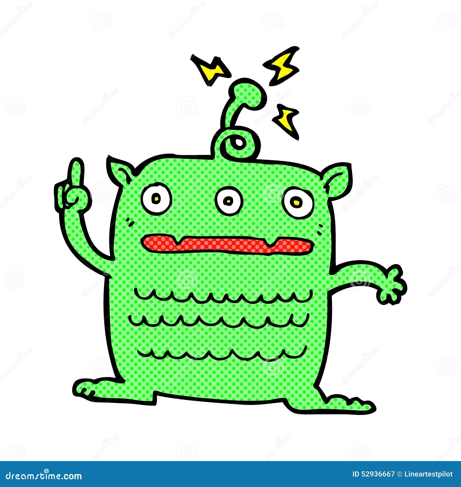 Cartoon Weird Alien Monster Stock Image | CartoonDealer.com #31391845