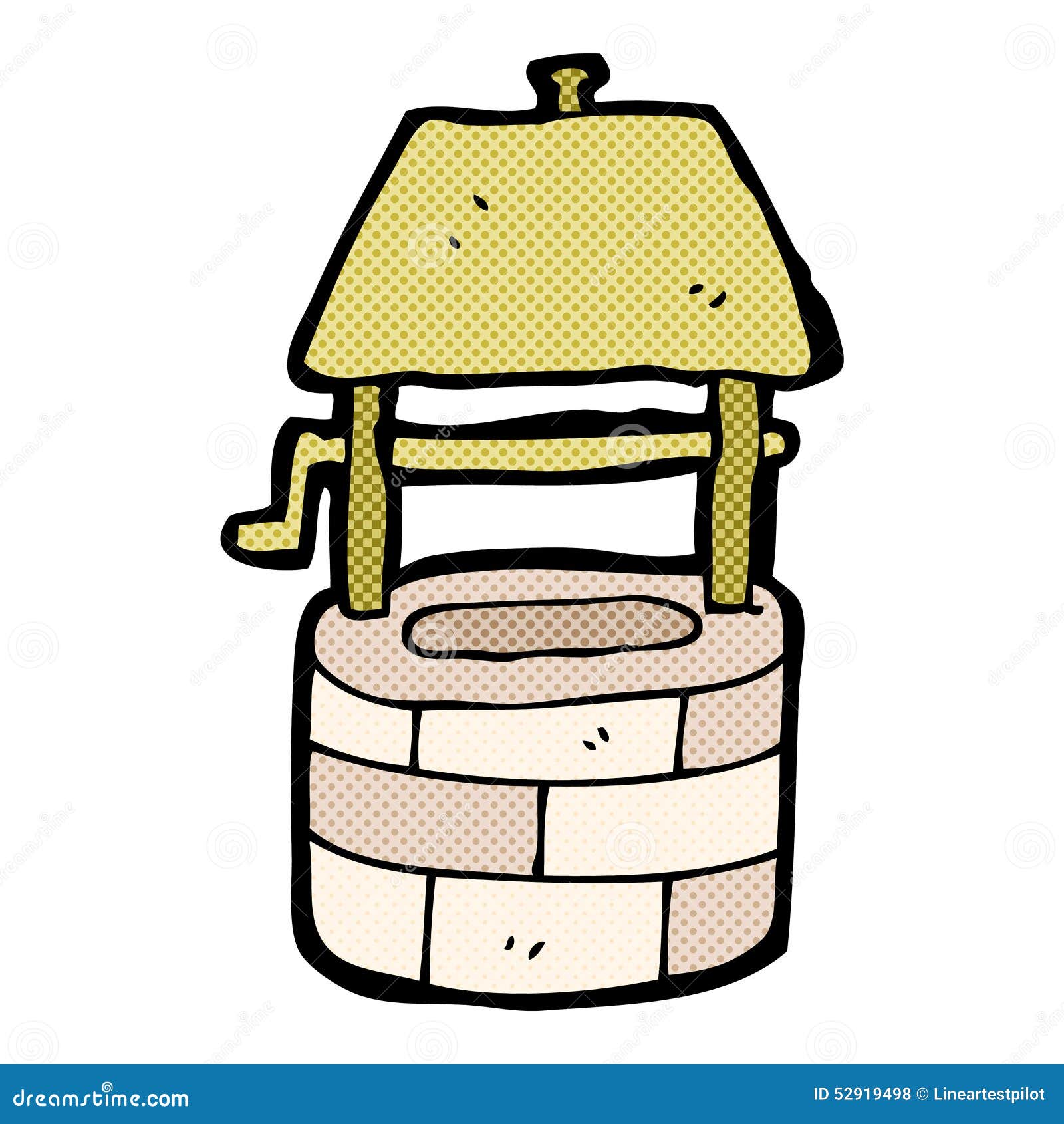 Comic cartoon well stock illustration. Illustration of cheerful - 52919498