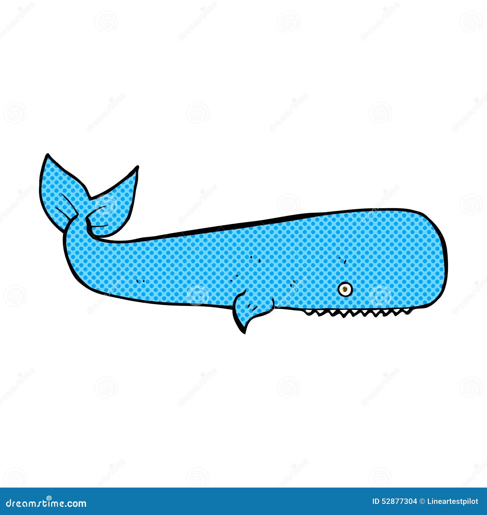 Comic cartoon whale stock illustration. Illustration of doodle - 52877304
