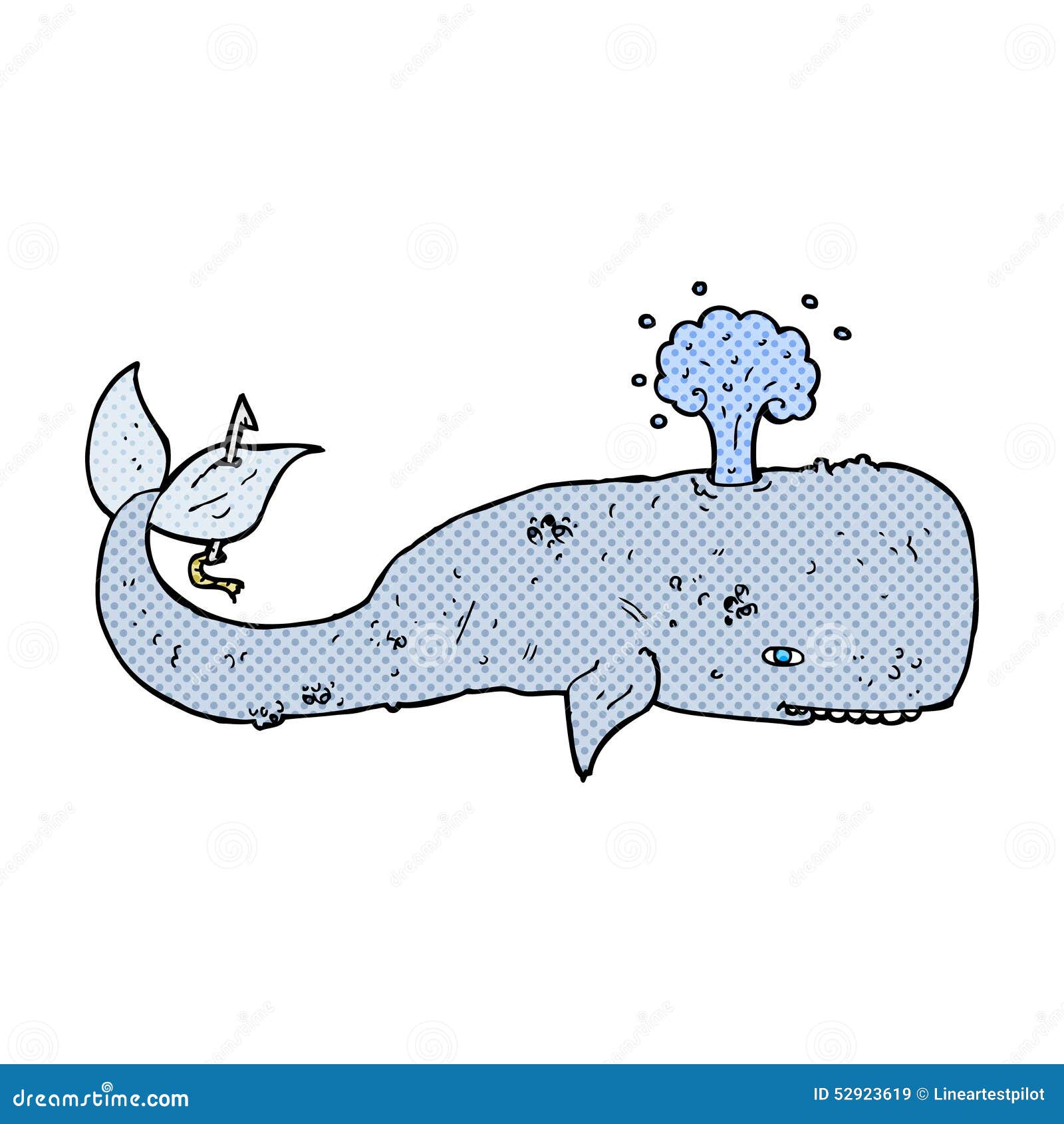 Comic cartoon whale stock illustration. Illustration of drawing - 52923619
