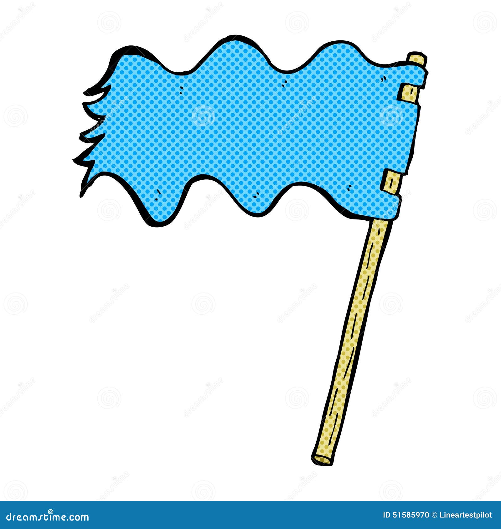 Comic cartoon white flag stock illustration. Image of style - 51585970